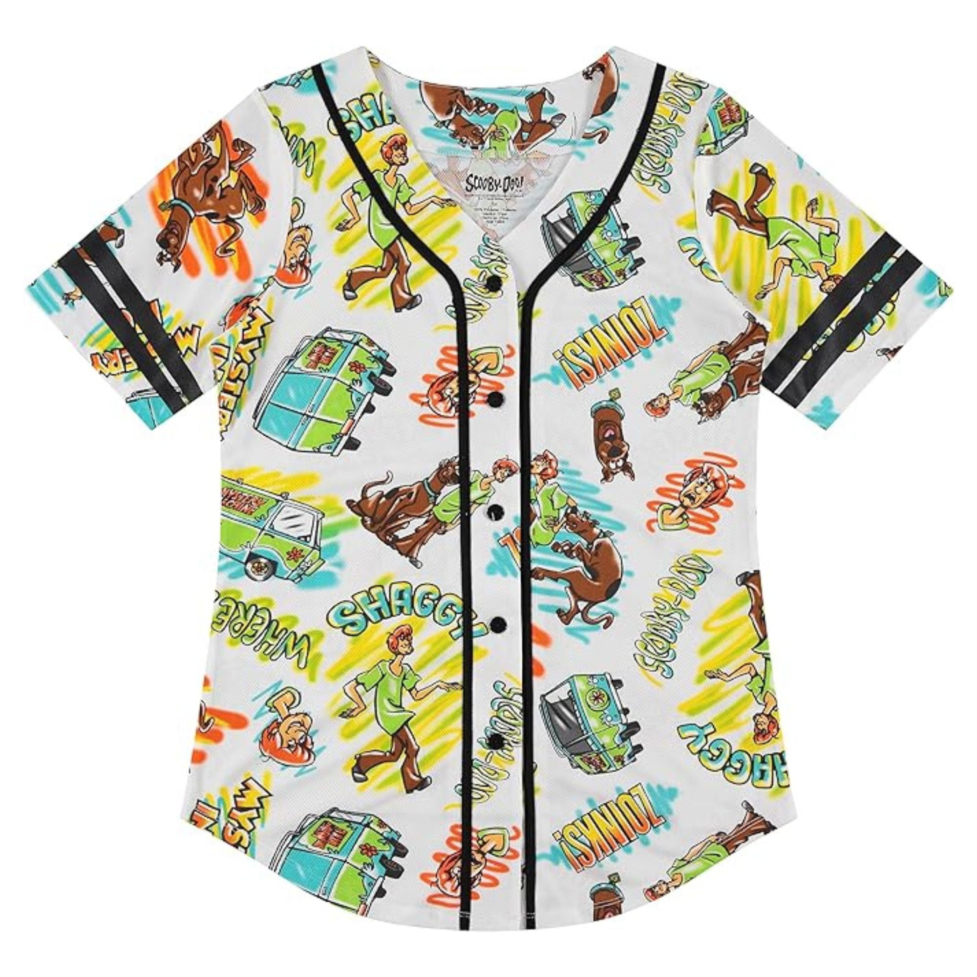 Scooby-Doo Women's Baseball Jersey, Printed Classic Scooby Doo Baseball ...
