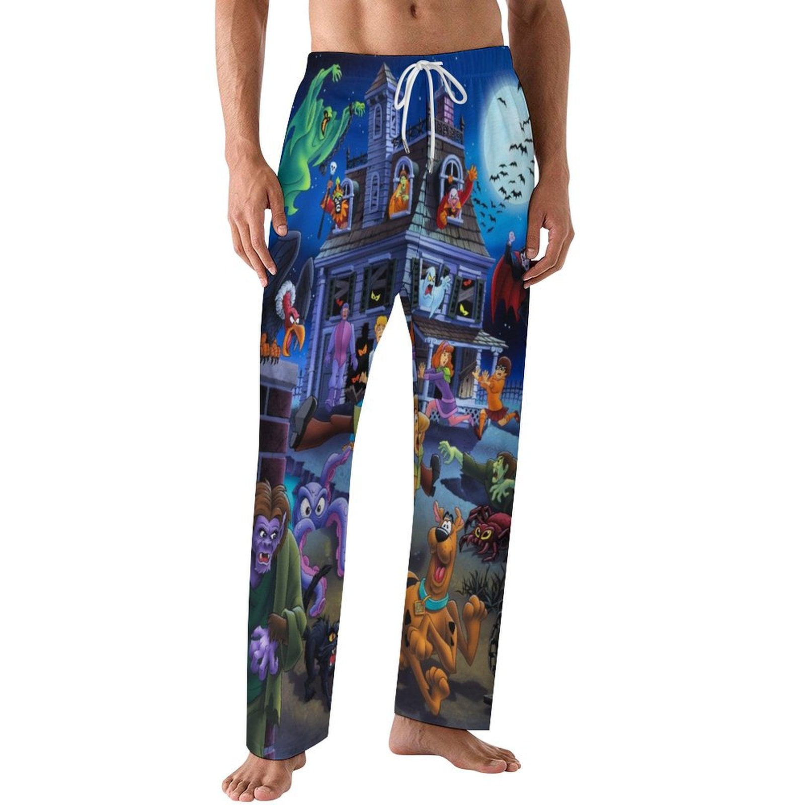 Scooby-Doo Men Pajama Pants Bottoms Lounge Pants Elastic Waist Loose ...