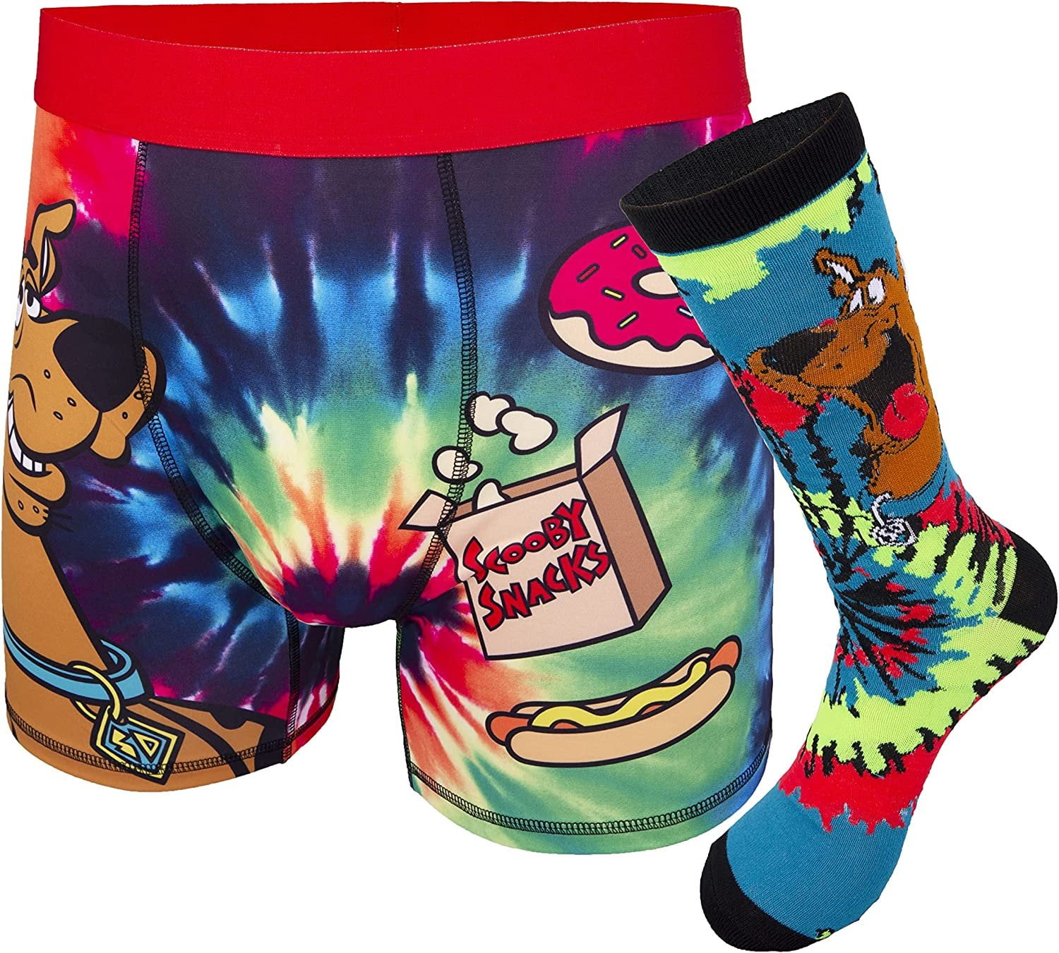 Scooby Doo Boxer Socks Set - Mens Sock & Underwear Combo Set, Shaggy ...