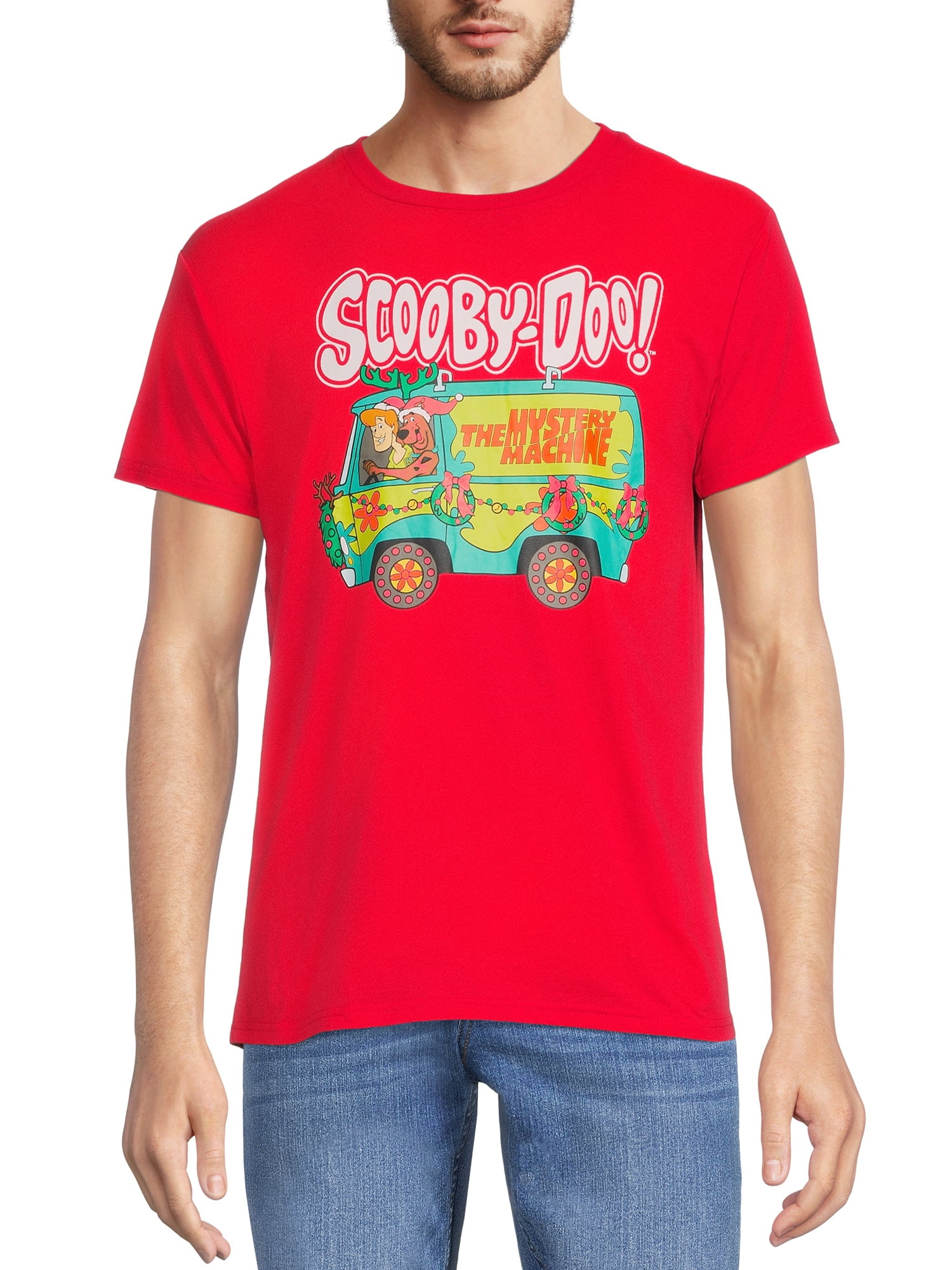 Scooby-Doo Men’s Christmas Graphic Tee with Short Sleeves - Walmart.com