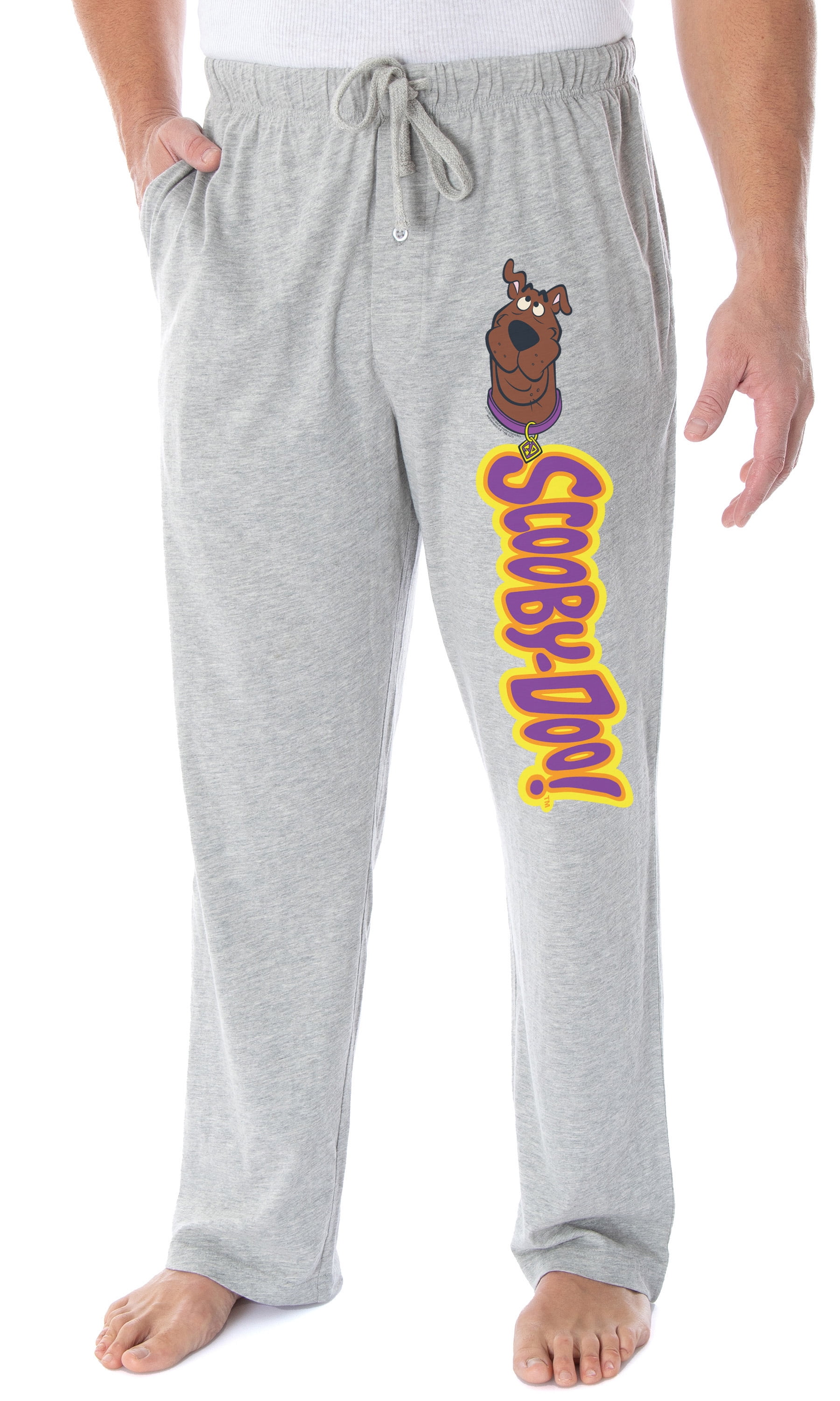 Scooby Doo Men's Scooby Head Cartoon Script Logo Sleep Lounge Pajama ...