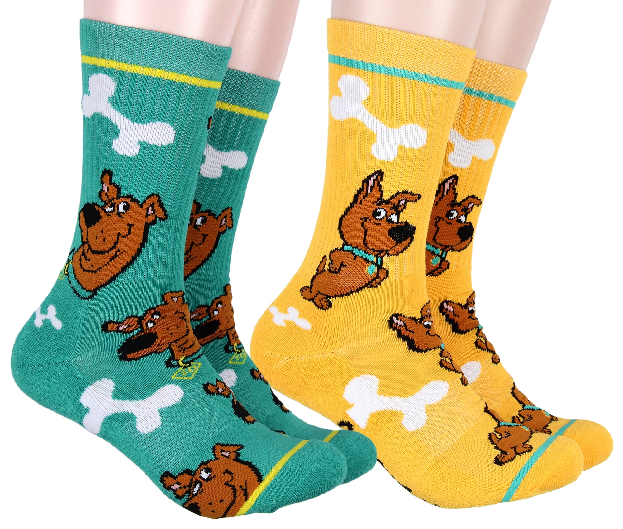 Scooby Doo Men's Socks Scrappy And Scooby 2 Pack Athletic Adult Crew ...