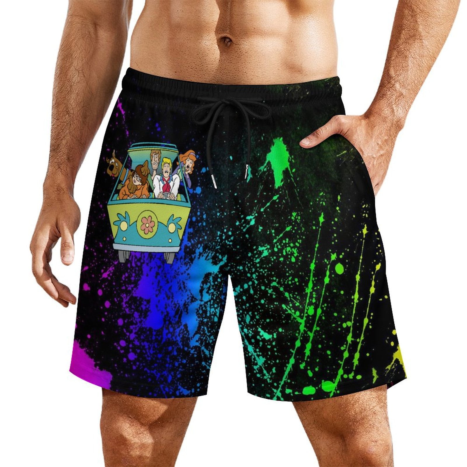 Scooby Doo Mens Board Shorts Summer Swim Trunks Quick Dry Beach ...