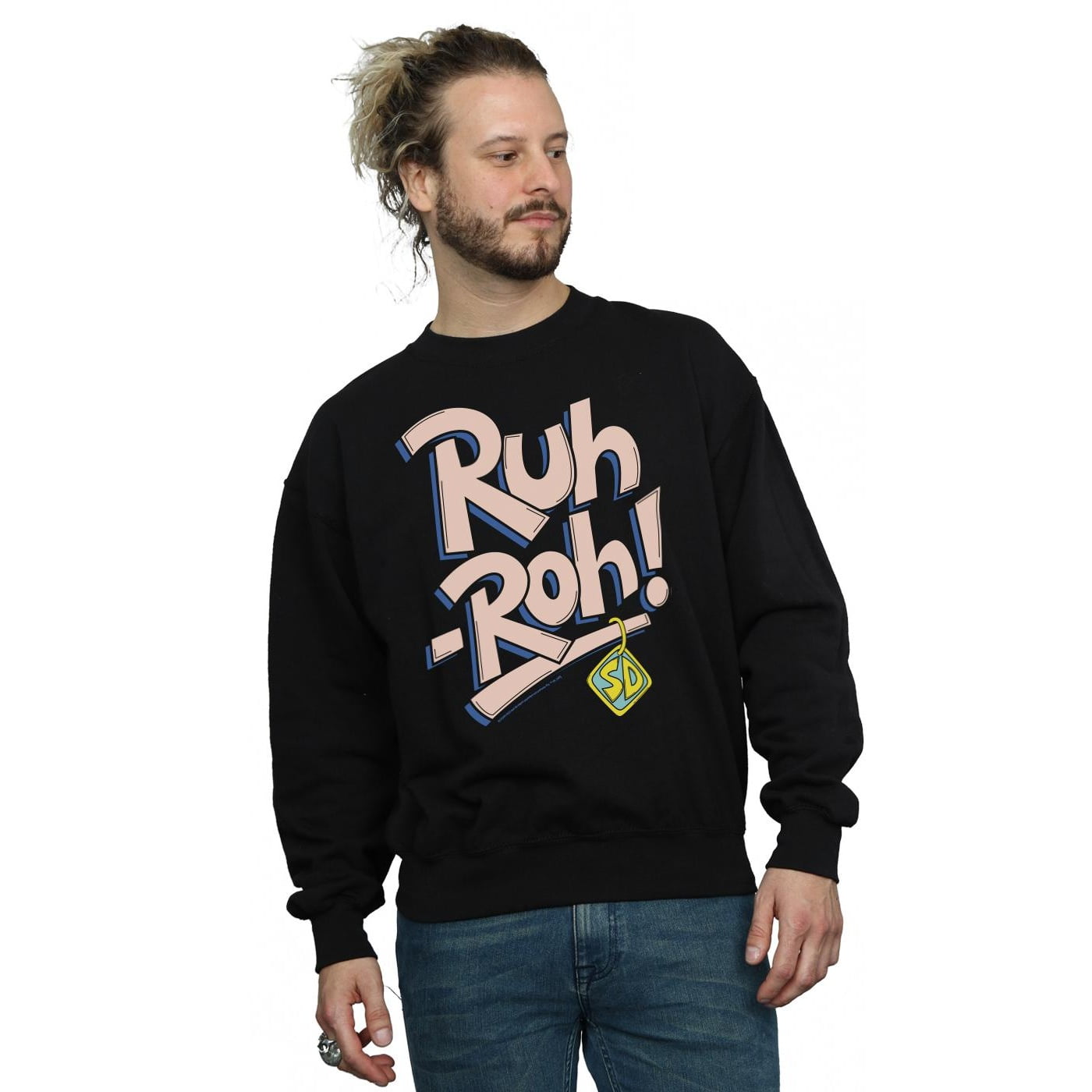 Scooby Doo Mens Ruh-Roh Dog Tag Sweatshirt - Walmart.com