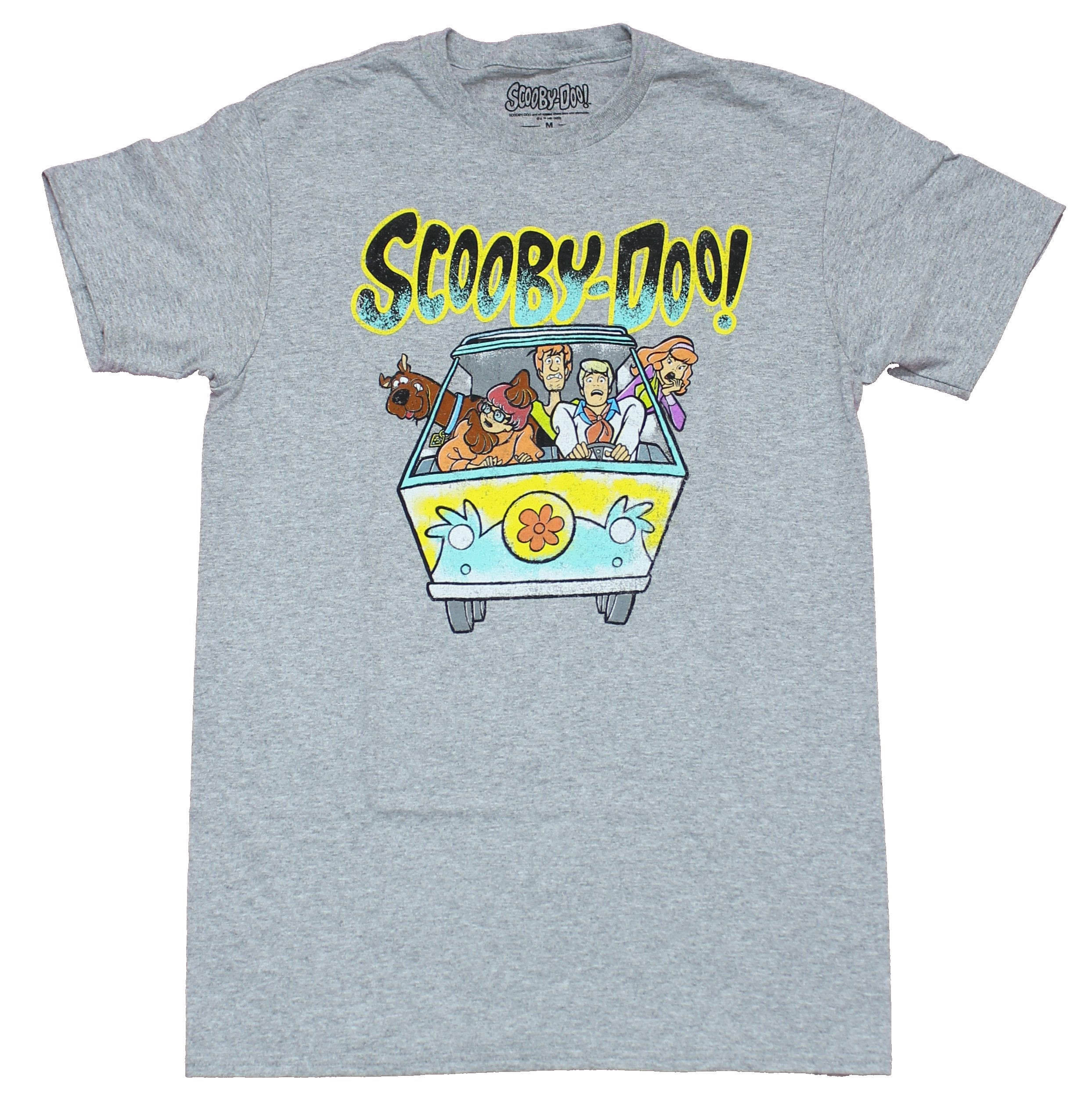 Scooby Doo Mens T-Shirt - Packed Mystery Machine Worried Gang (Medium ...
