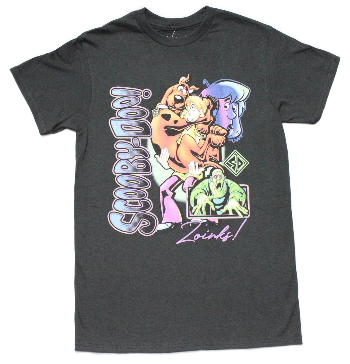 Scooby Doo Mens T-Shirt - Shaggy Holding Scooby Doo Zoinks! (Large ...