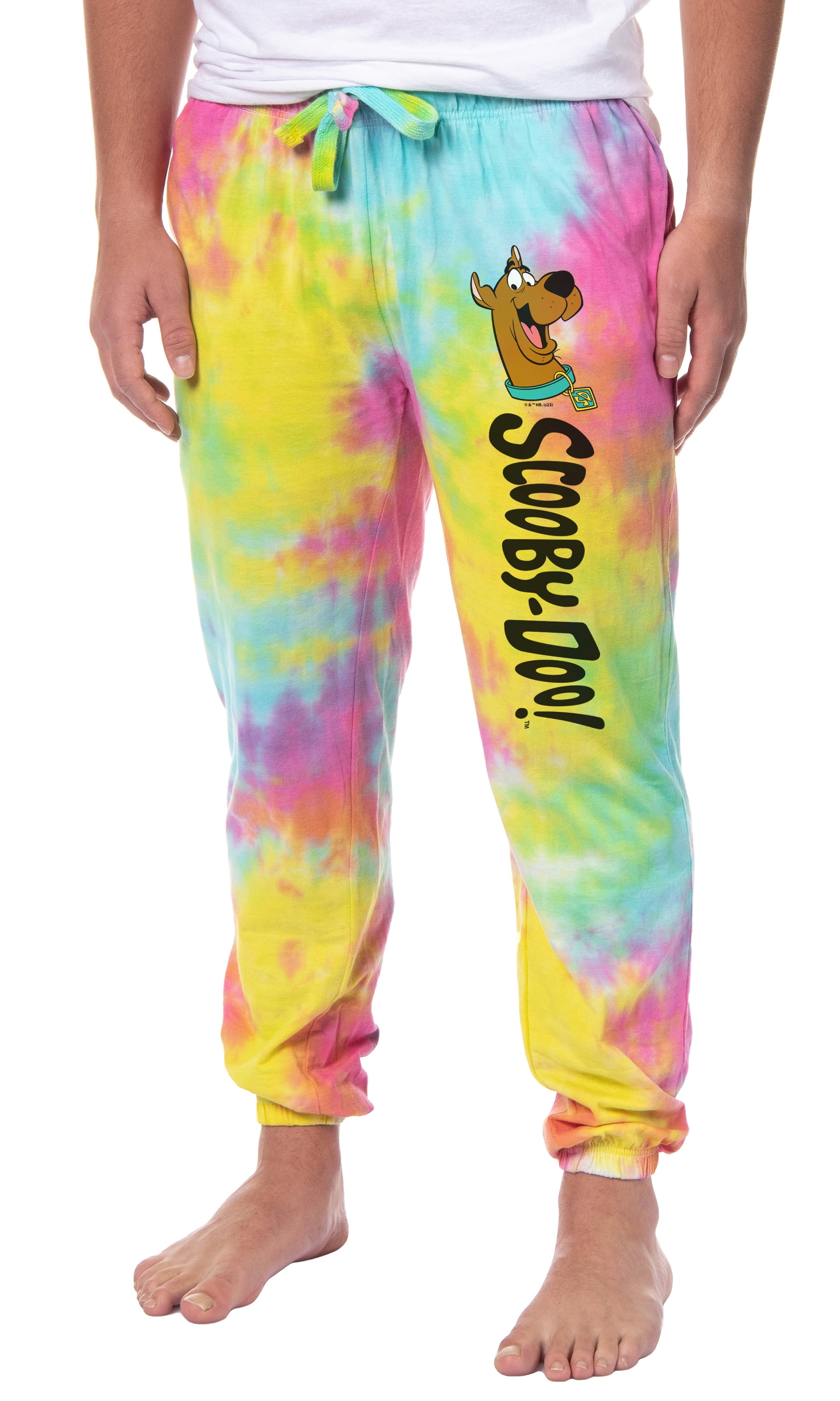 Scooby-Doo Mens' TV Show Cartoon Tie-Dye Jogger Pajama Pants For Adults ...