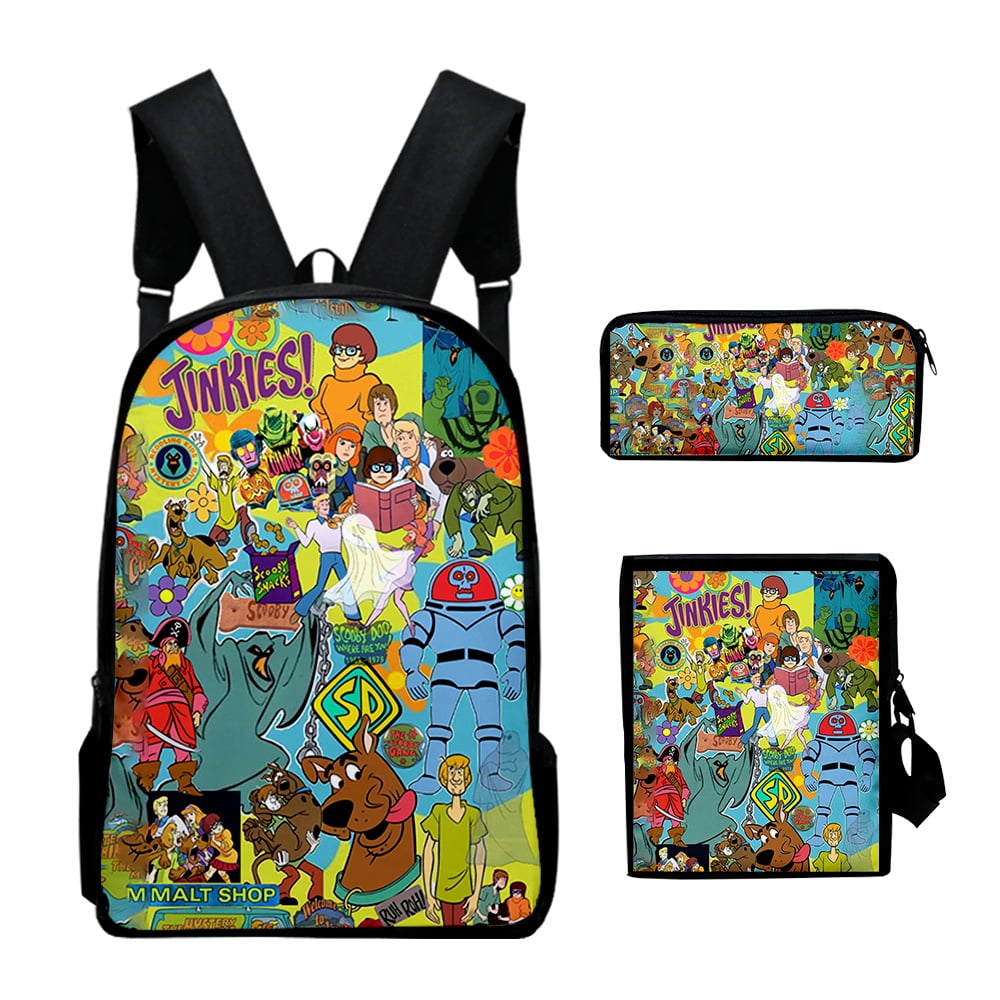 Scooby Doo Merch Backpack Rucksack Cosplay Zip Pack Schoolbag Daypacks ...