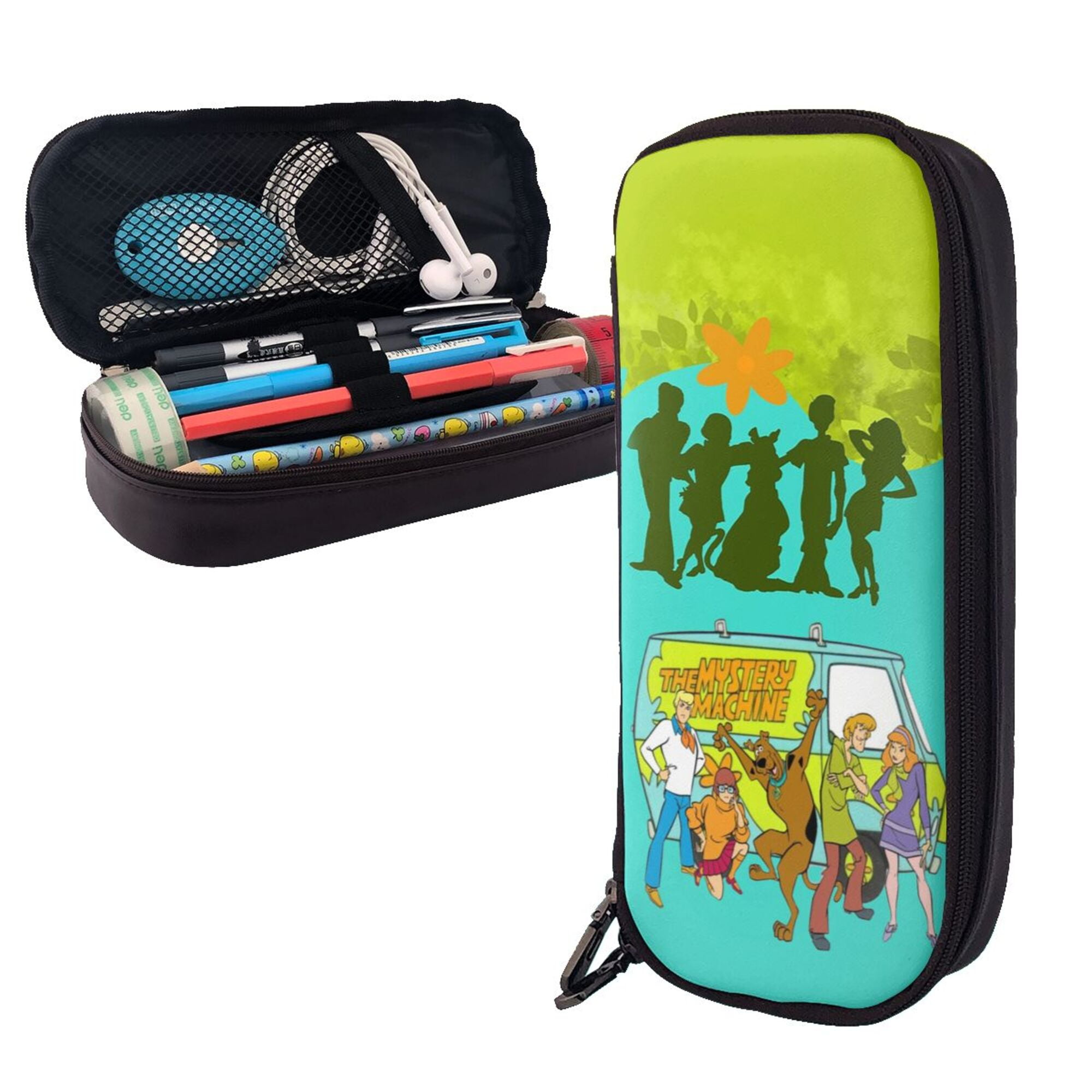 Scooby Doo Mystery Gang Pencil Case Leather Holder Office Buggy Pouch ...