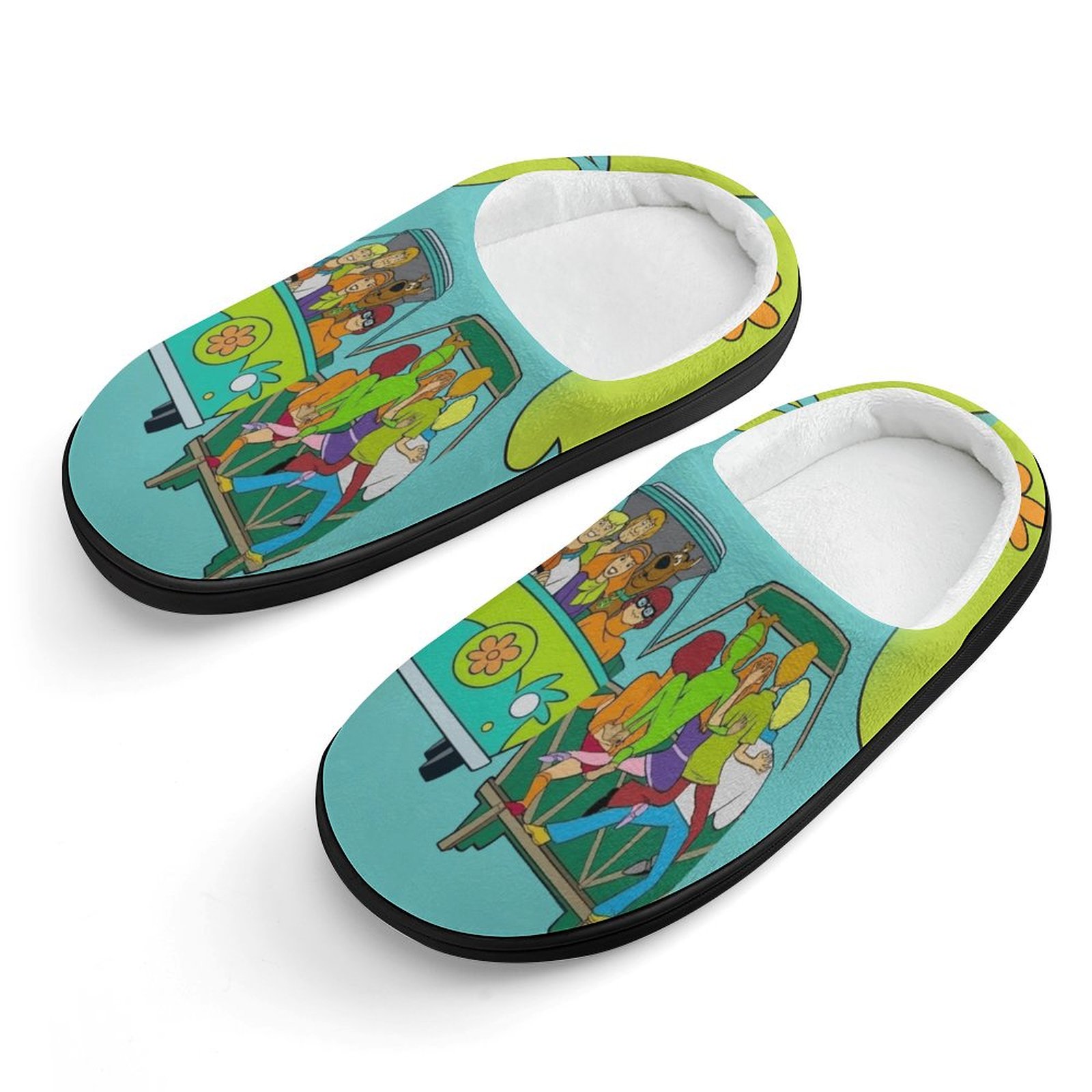 Scooby Doo Mystery Inc Gang Kids Cotton Slippers Slip-on Indoor Memory ...