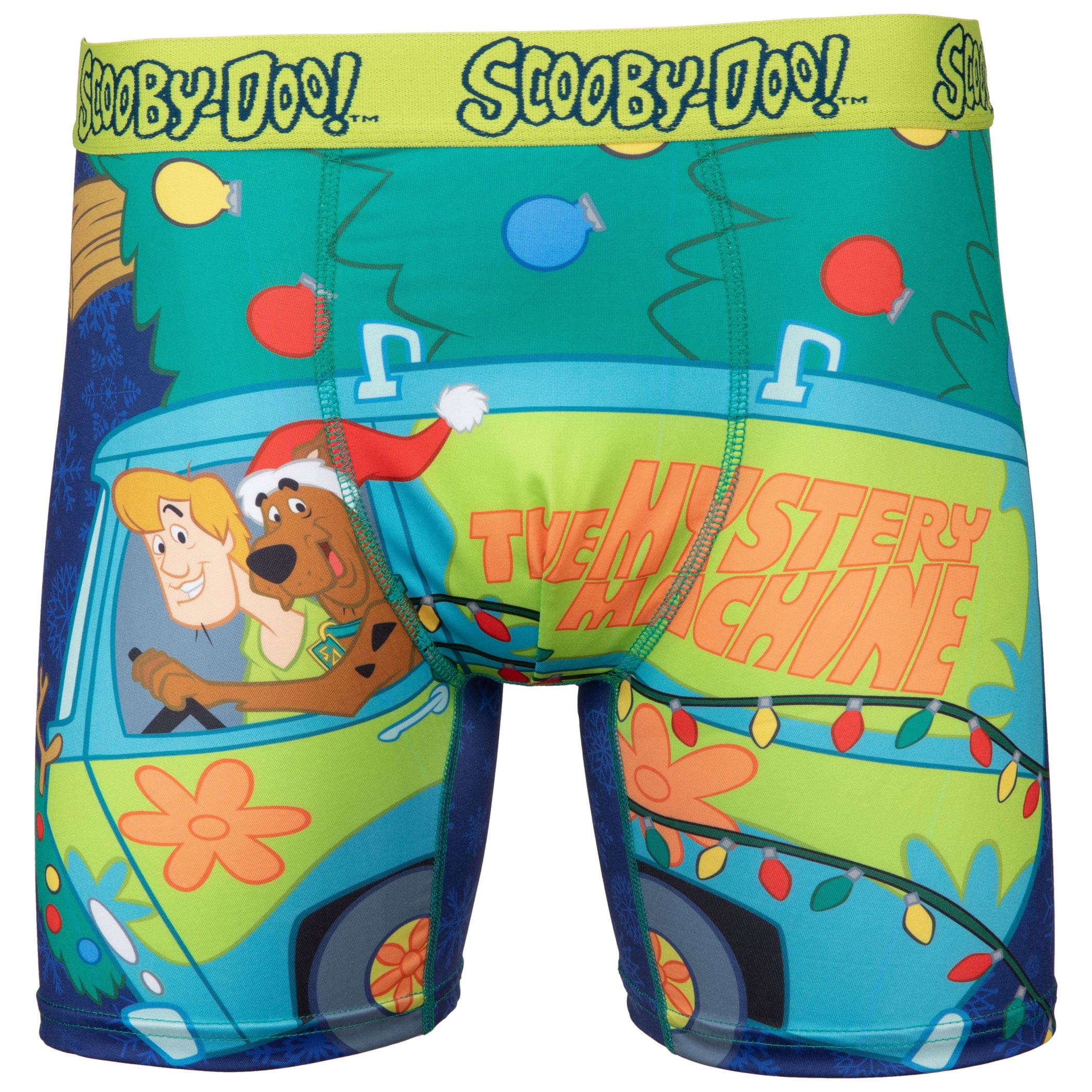 Scooby-Doo Mystery Machine Hauling Christmas Tree Boxer Briefs-Small ...