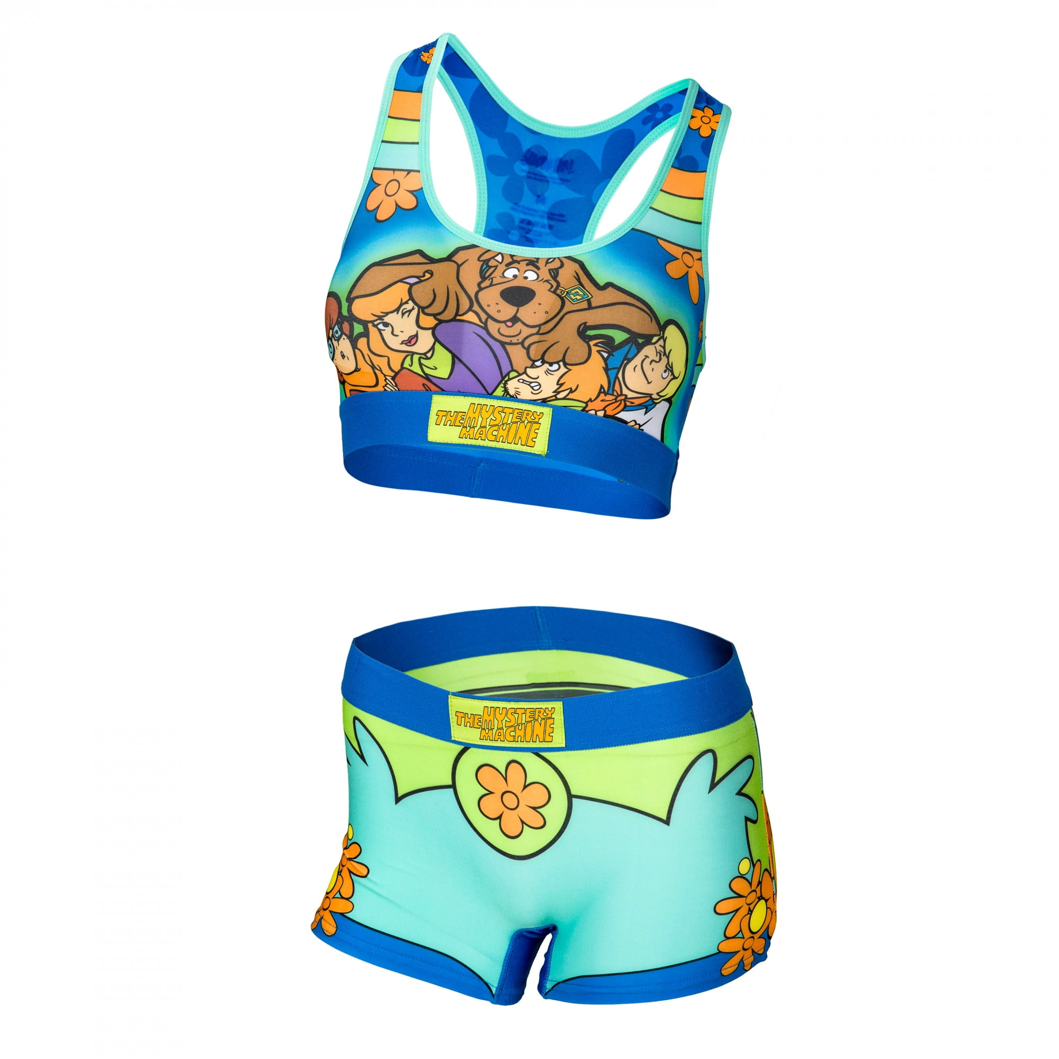 Scooby-Doo Mystery Machine License Plate Bra and Boy Short Panty Set ...