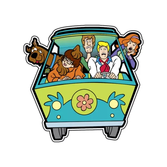 Scooby-Doo Mystery Machine Scared Waterproof Sticker Phone Decal Water ...