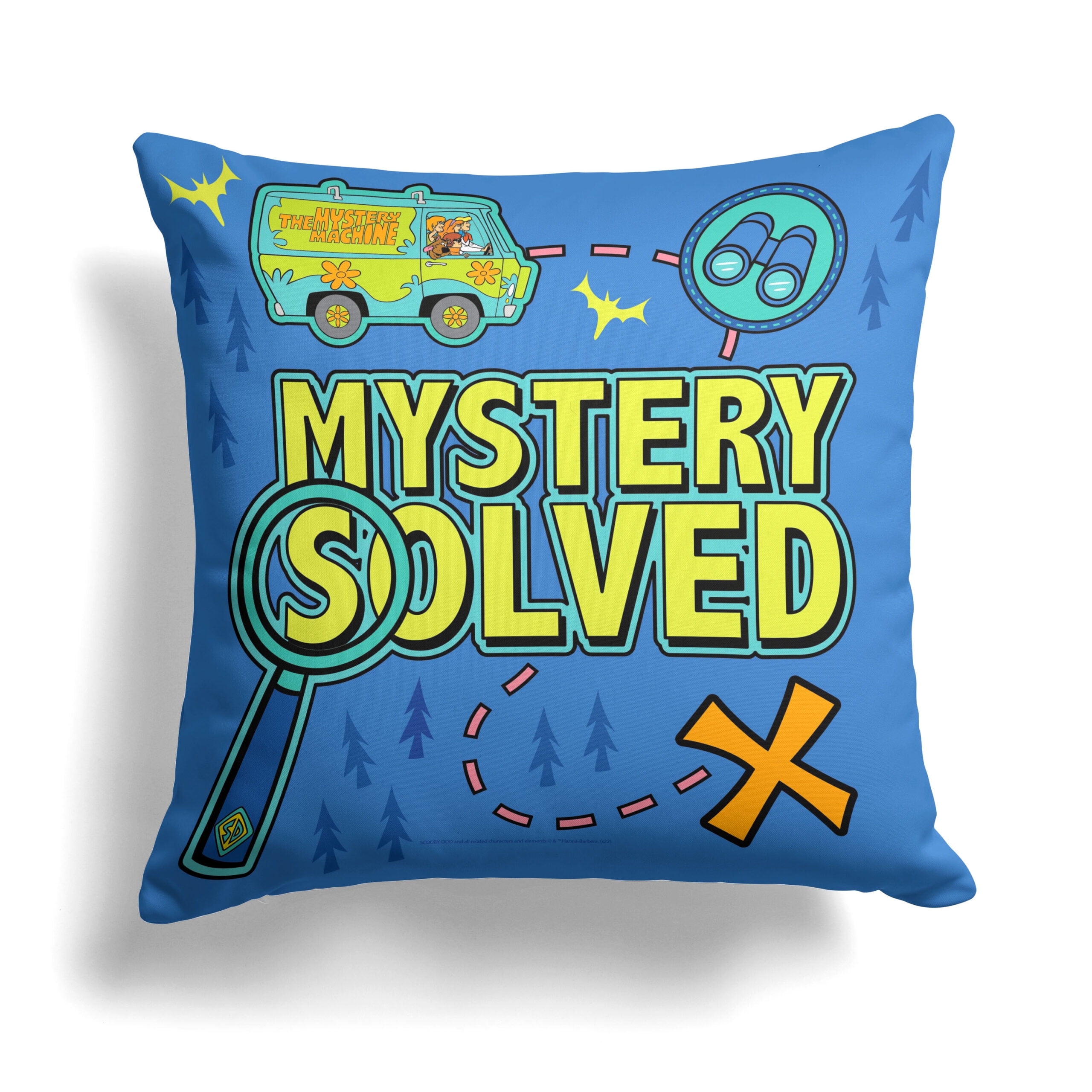 Scooby Doo Mystery Solved Map Kids Printed Throw Pillow, 18 x 18 inches ...