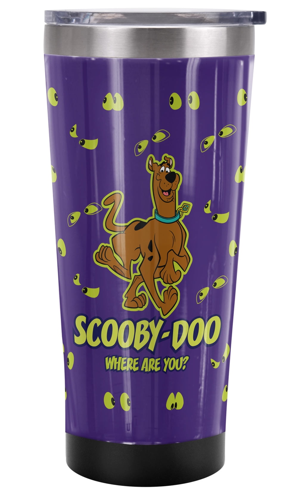 Scooby Doo Official Scooby Scary Eyes 20 oz Travel Tumbler, Stainless ...