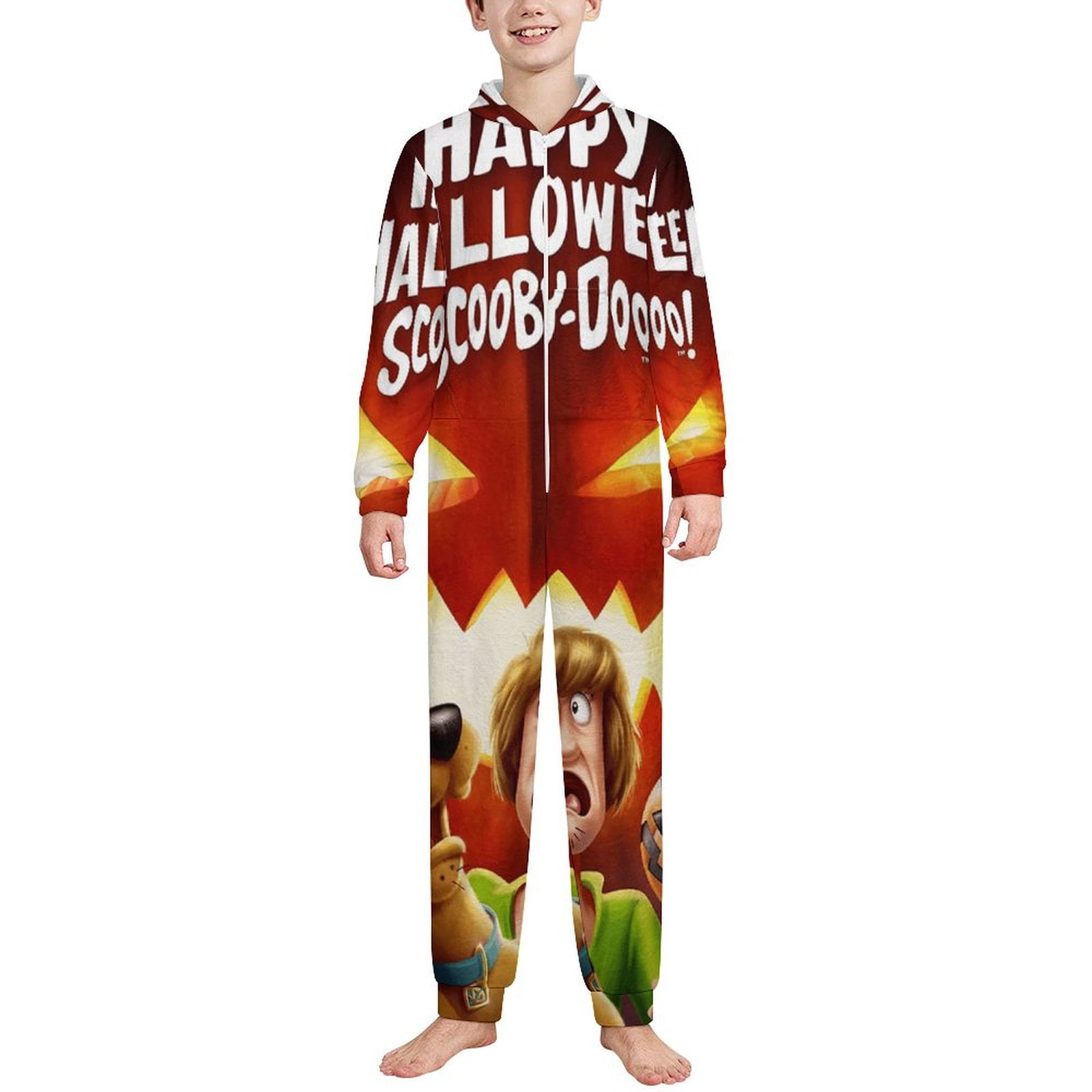 Scooby-Doo Pajamas One Piece Hooded Union Suit Onesie PJs Sleepwear ...