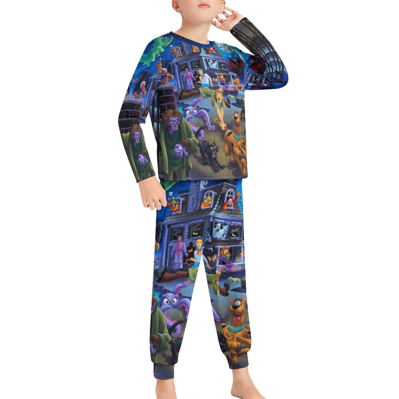 Scooby-Doo Pajamas Set Long Sleeve PJs Sleepwear - Walmart.com