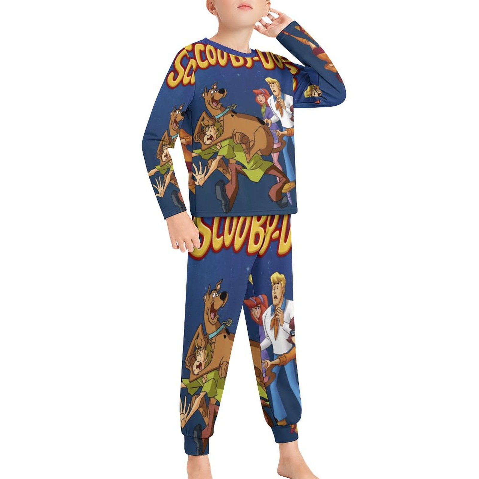 Scooby-Doo Pajamas Set Long Sleeve PJs Sleepwear - Walmart.com