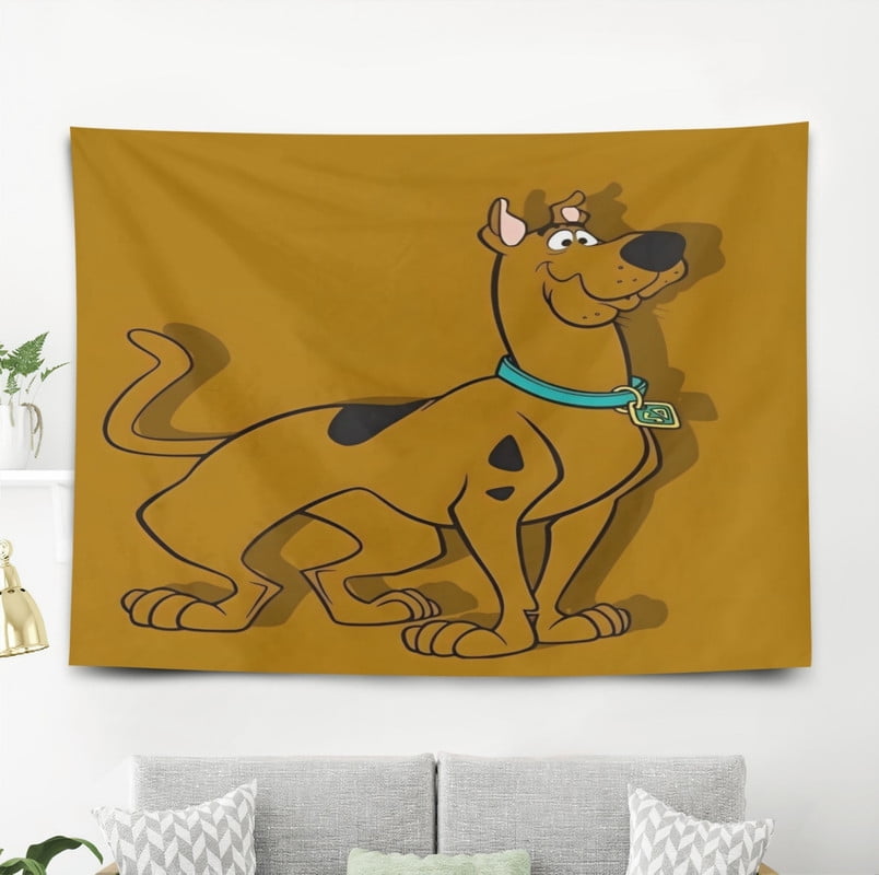 Scooby Doo Pattern Wall Hanging 50*60 Inches High-Quality Peach Skin ...