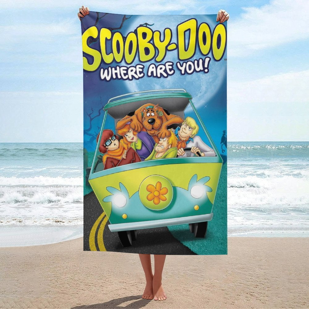 Scooby Doo Poster Microfiber Beach Towel Soft Absorbent Quick-Dry Bath ...