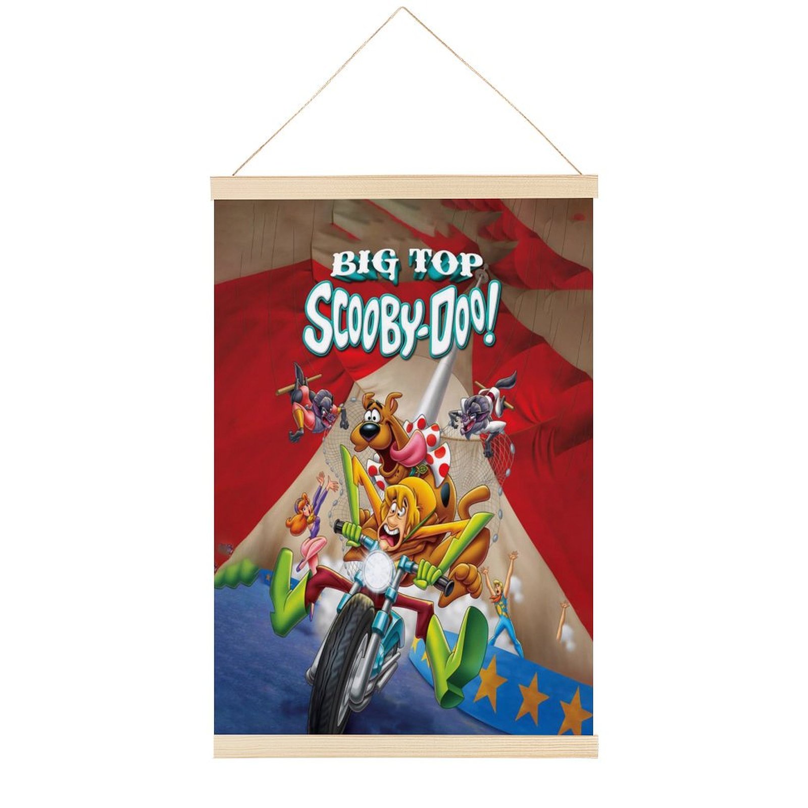 Scooby Doo Poster Wall Fabric Decor Hanging Paintings Wood Frame ...