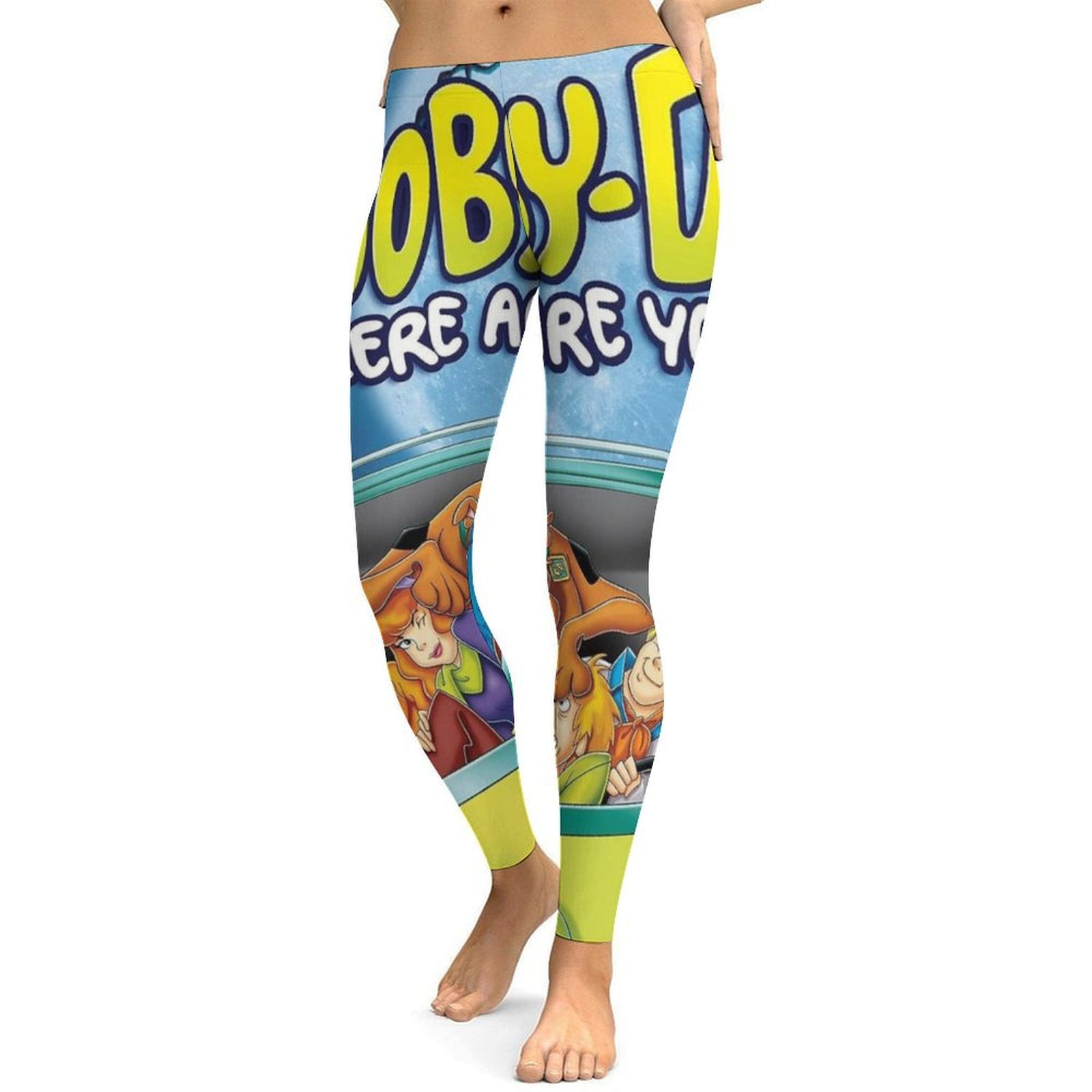 Scooby Doo Poster Yoga Pants For Womens Soft Elastic Tummy Control Non ...