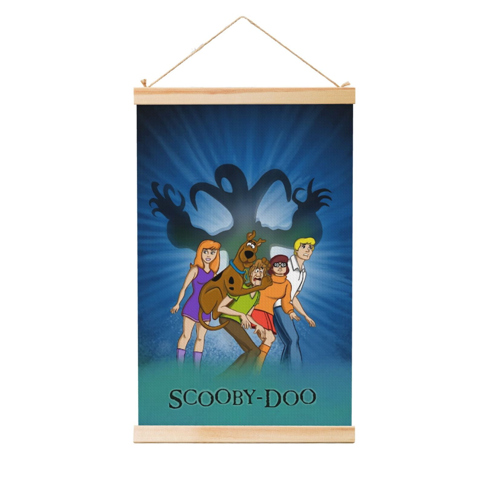 Scooby Doo Posters Wall Hanging Wooden Shaft Poster Wall Art Aesthetic ...