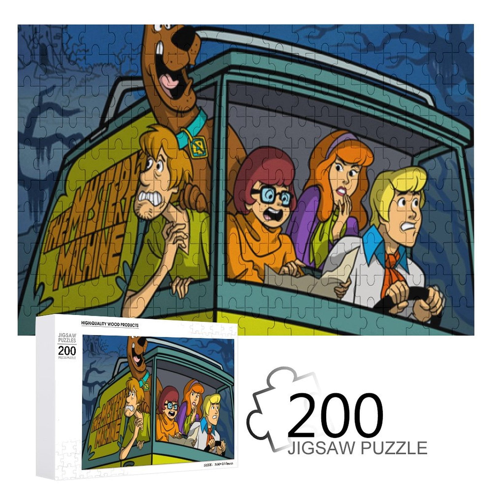 Scooby-Doo Puzzle For Adults & Kids - 200 PCS Jigsaw Puzzle For Boys ...