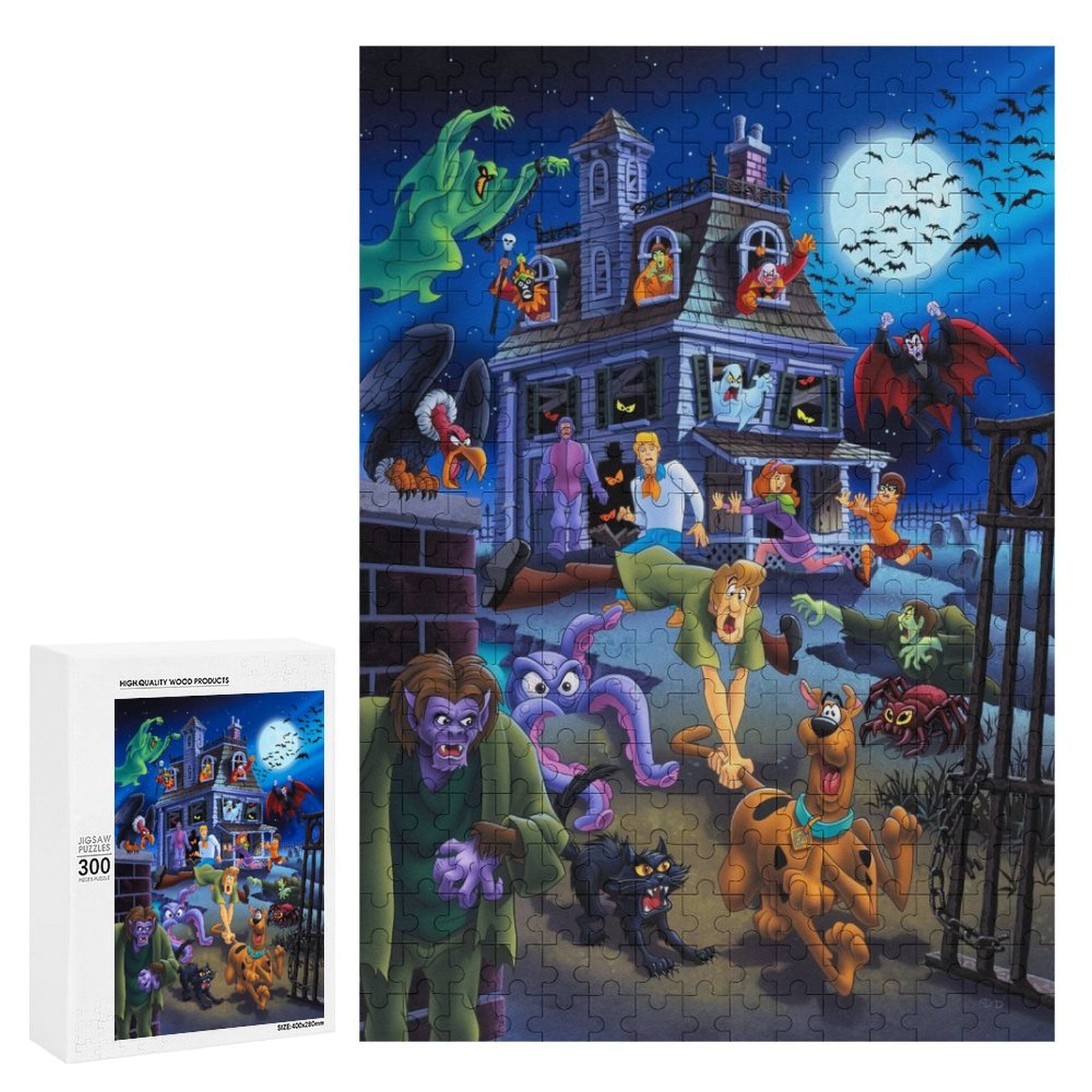 Scooby-Doo Puzzle For Adults & Kids - 300 PCS Jigsaw Puzzle For Boys ...