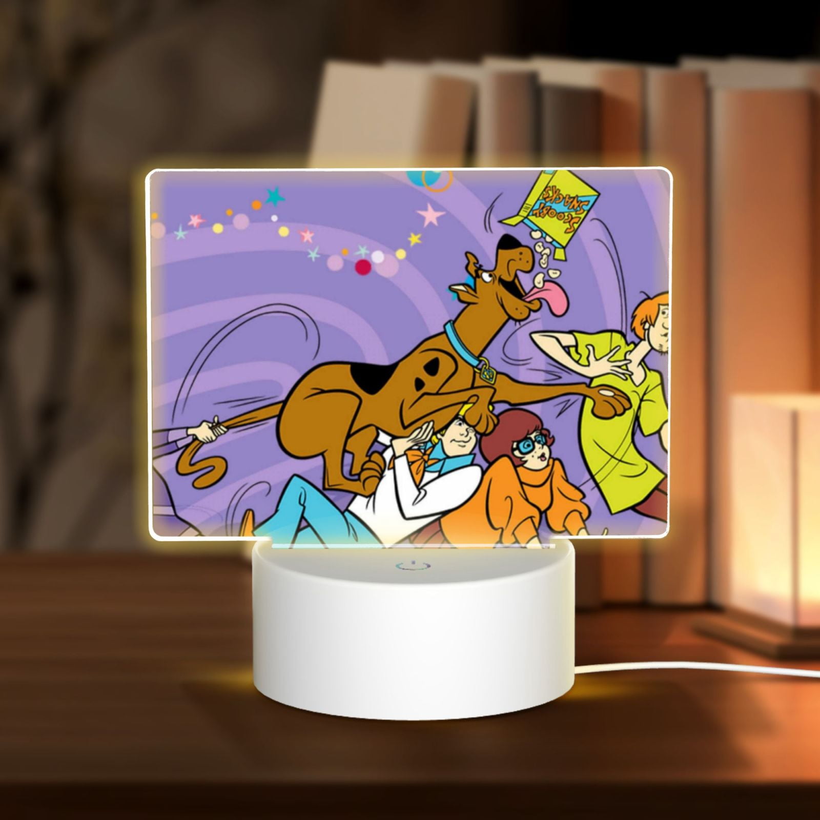 Scooby Doo Rectangular Acrylic Night Light Adjustable 3 Light Modes USB ...