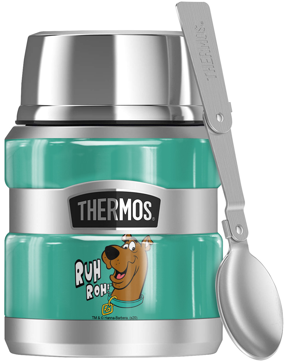 Scooby-Doo Ruh Roh Face, THERMOS STAINLESS KING Stainless Steel Food ...