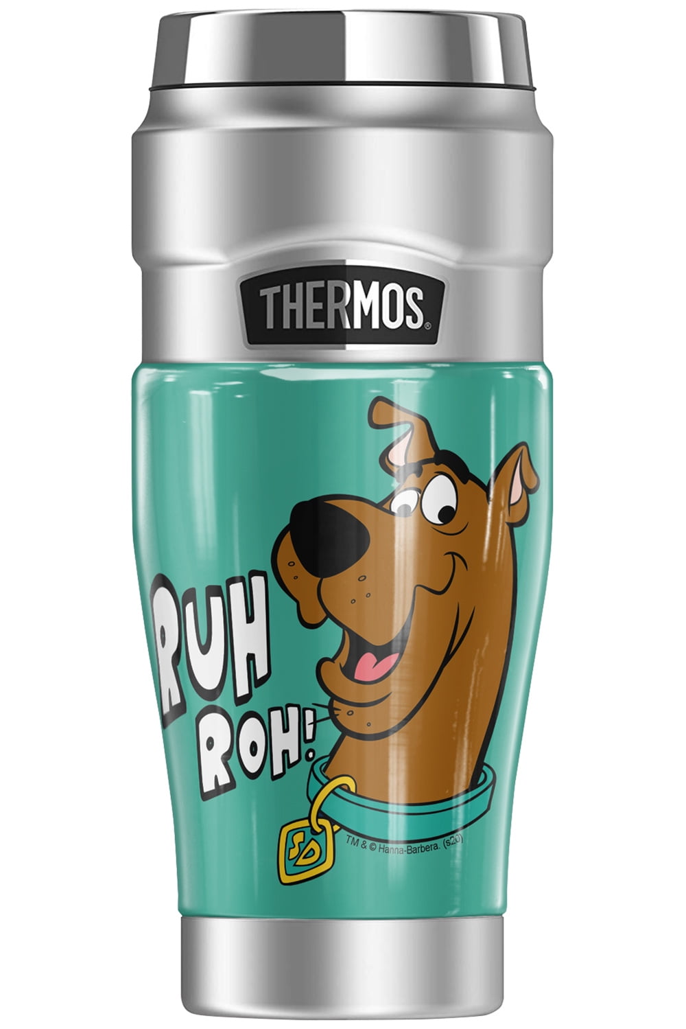 Scooby-Doo Ruh Roh Face, THERMOS STAINLESS KING Stainless Steel Travel ...