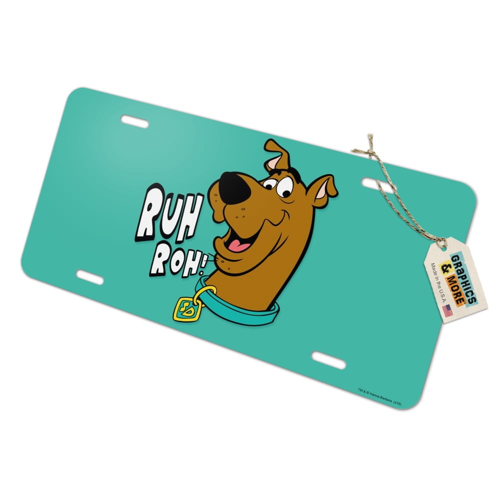 Scooby-Doo Ruh Roh Novelty Metal Vanity Tag License Plate - Walmart.com