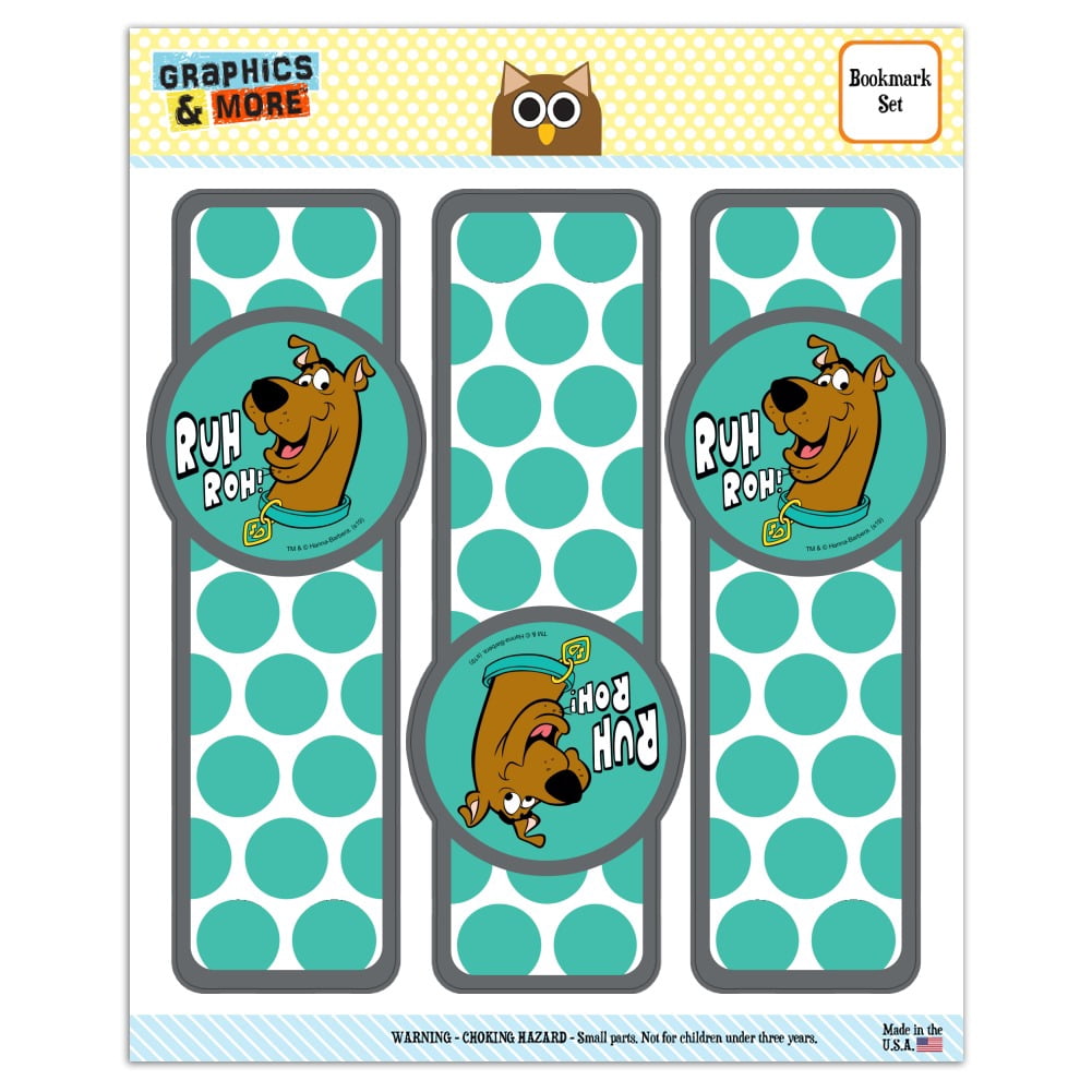 Scooby-Doo Ruh Roh Set of 3 Glossy Laminated Bookmarks - Walmart.com