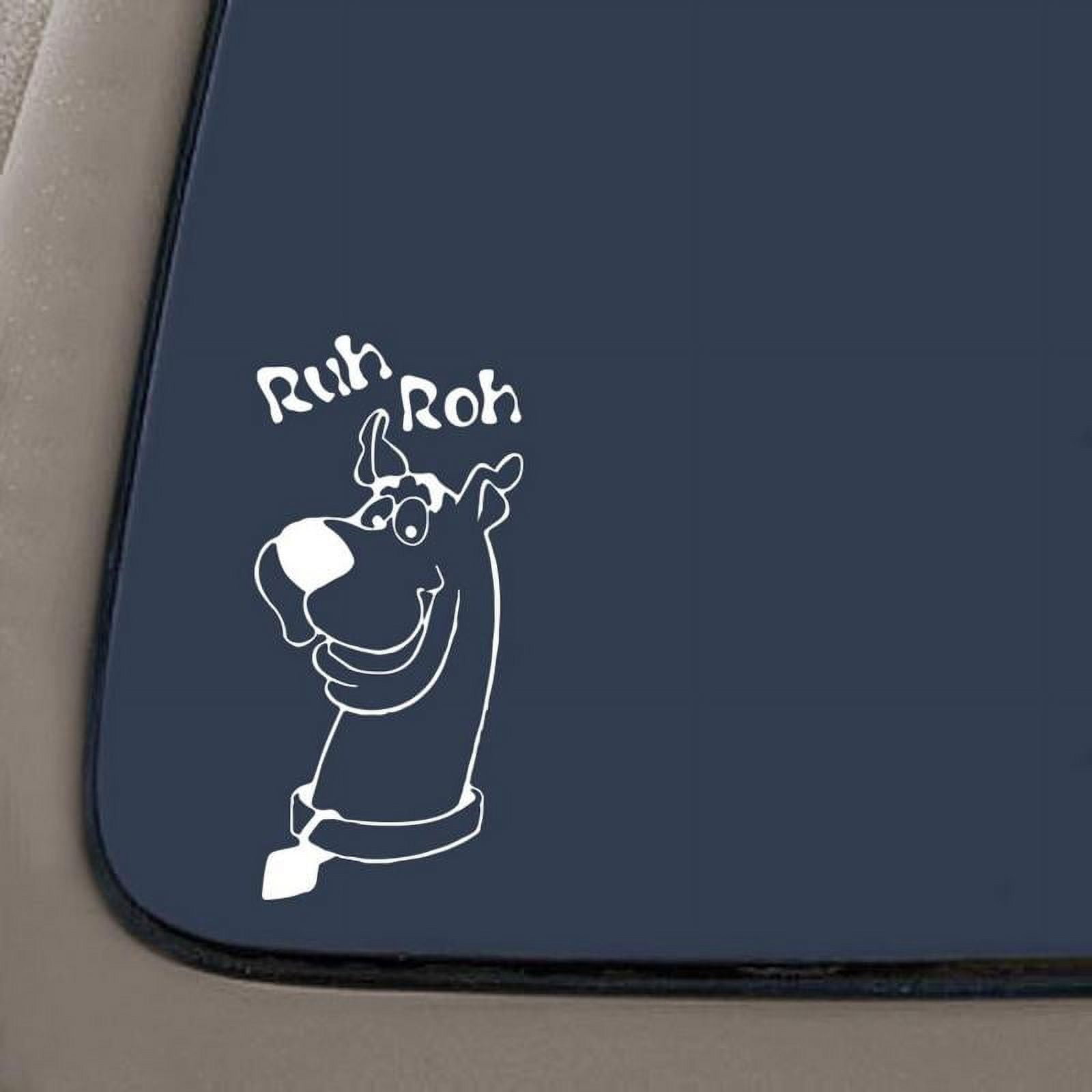 Castle Peak Graphics Scooby Doo Ruh Roh White Vinyl Decal, 5.5x2.4 ...