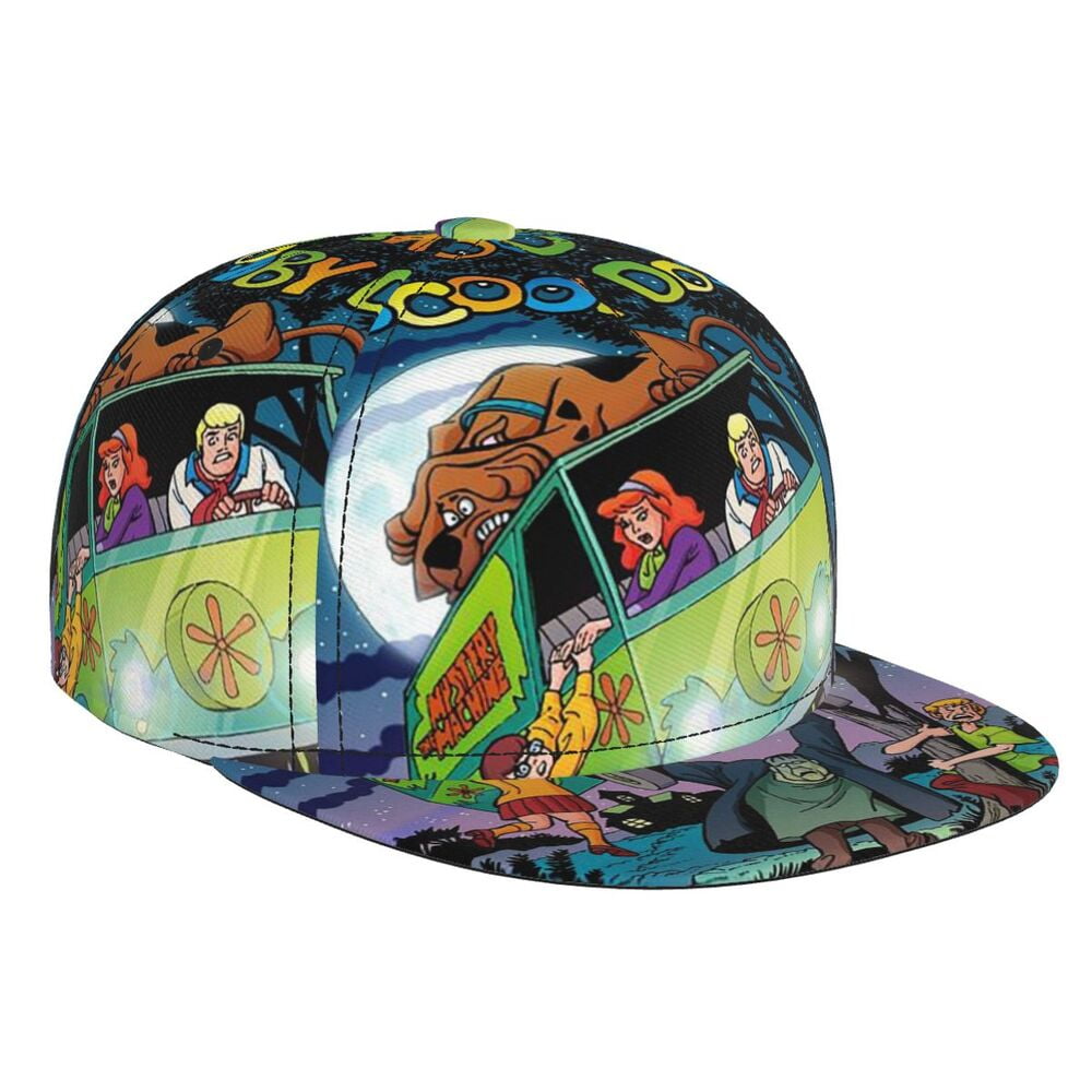 Scooby-Doo Scooby Adjustable Flat Brim Baseball Cap Snapback Hat Hip ...