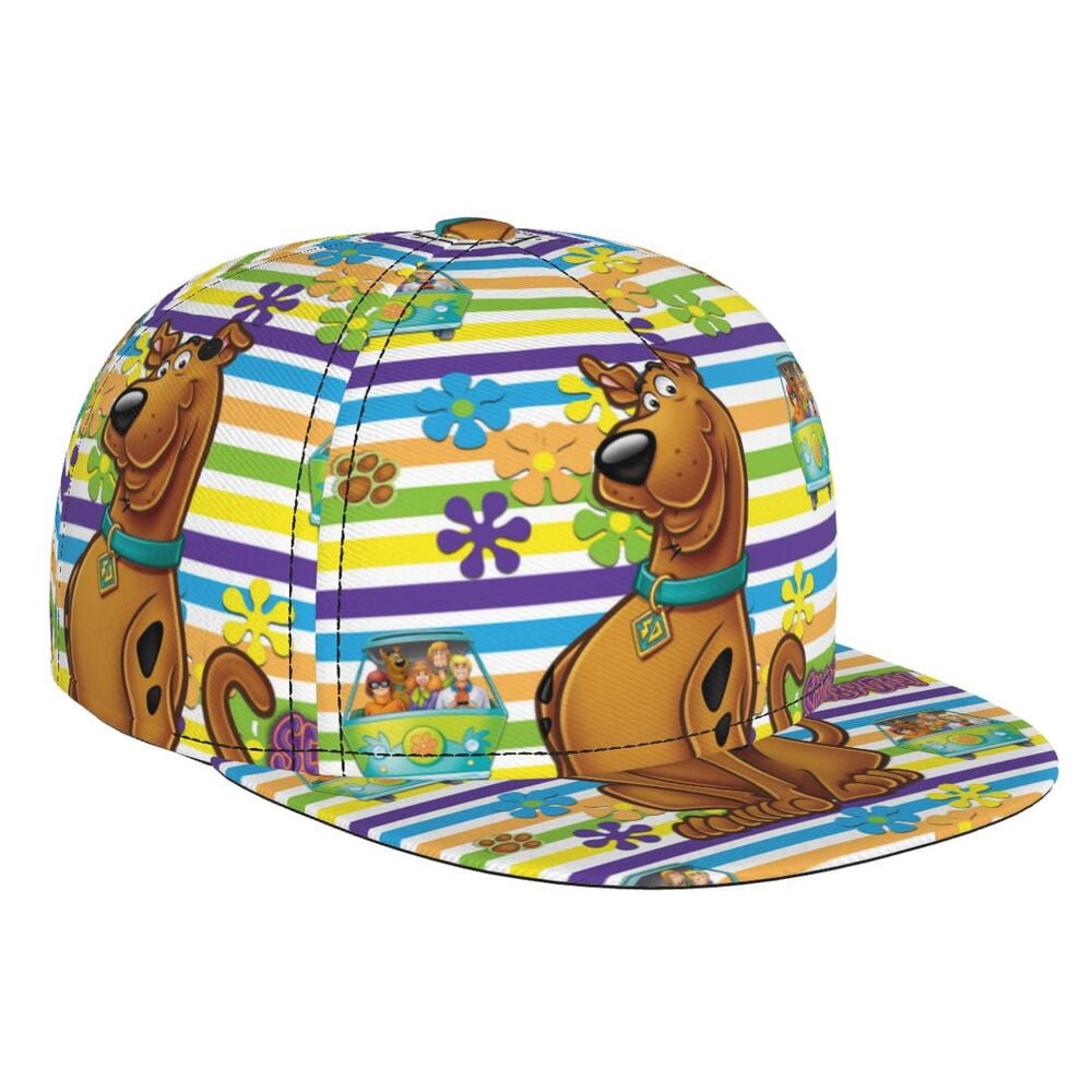 Scooby-Doo Scooby Adjustable Flat Brim Baseball Cap Snapback Hat Hip ...