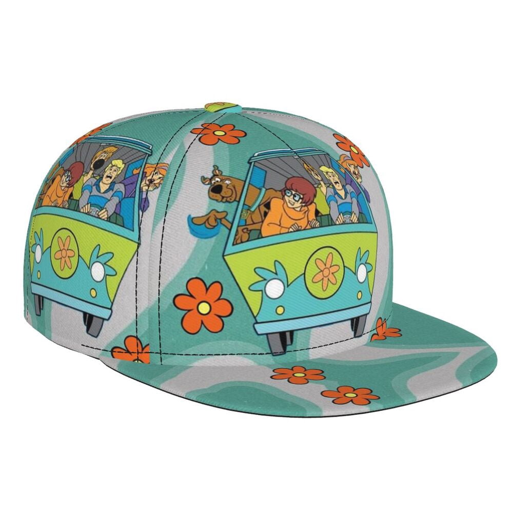 Scooby-Doo Scooby Adjustable Flat Brim Baseball Cap Snapback Hat Hip ...