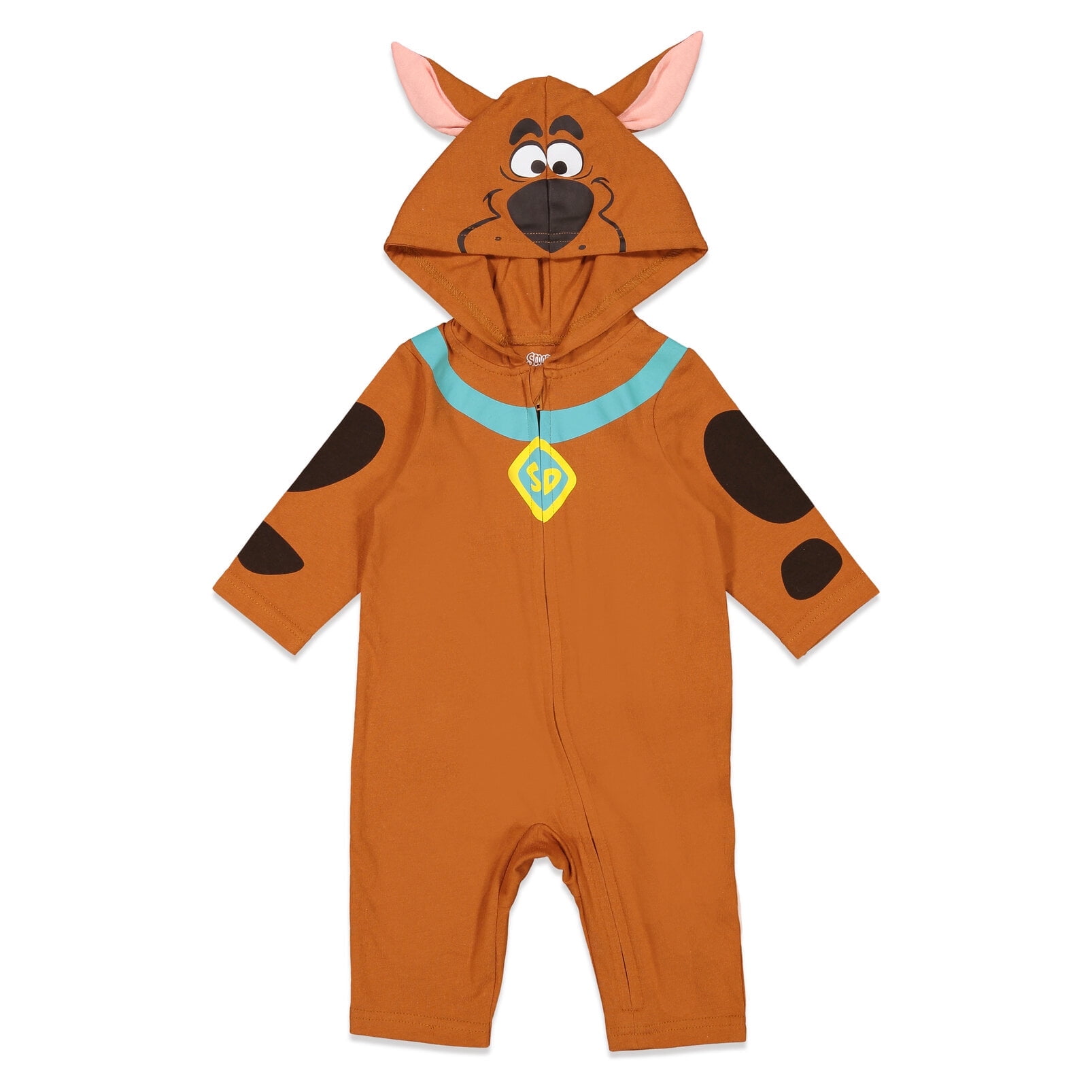Scooby-Doo Scooby Doo Newborn Baby Boys Zip Up Cosplay Coverall Tail ...
