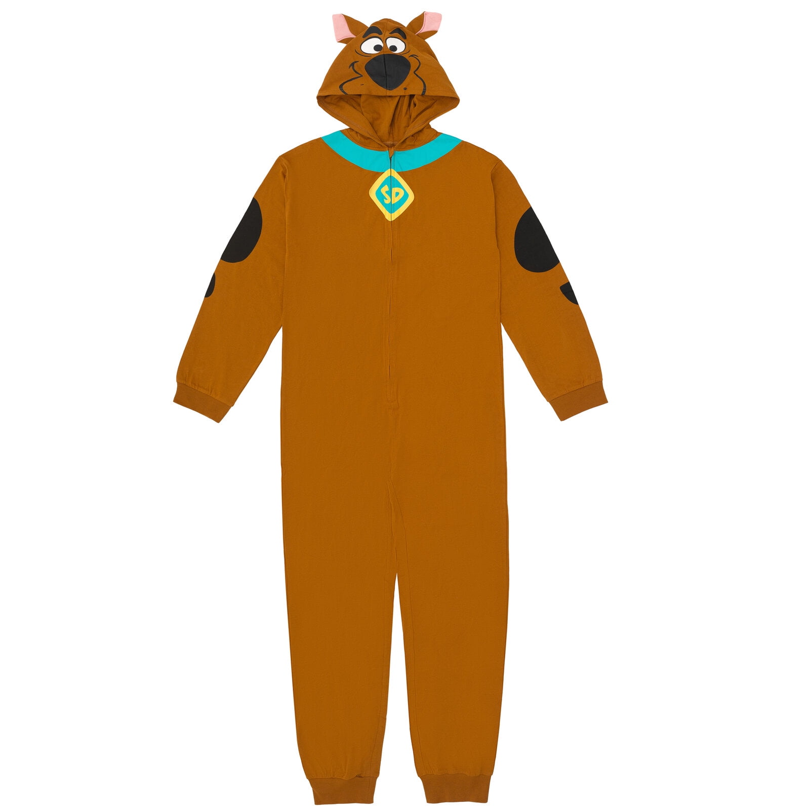 Scooby-Doo Scooby Doo Zip Up Cosplay Costume Coverall Adult - Walmart.com