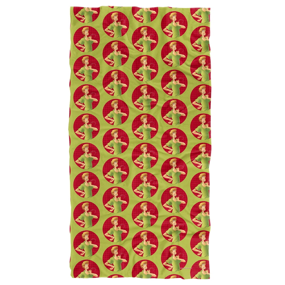Scooby-Doo Shaggy Character Pattern Officially Licensed Beach Towel 30 ...