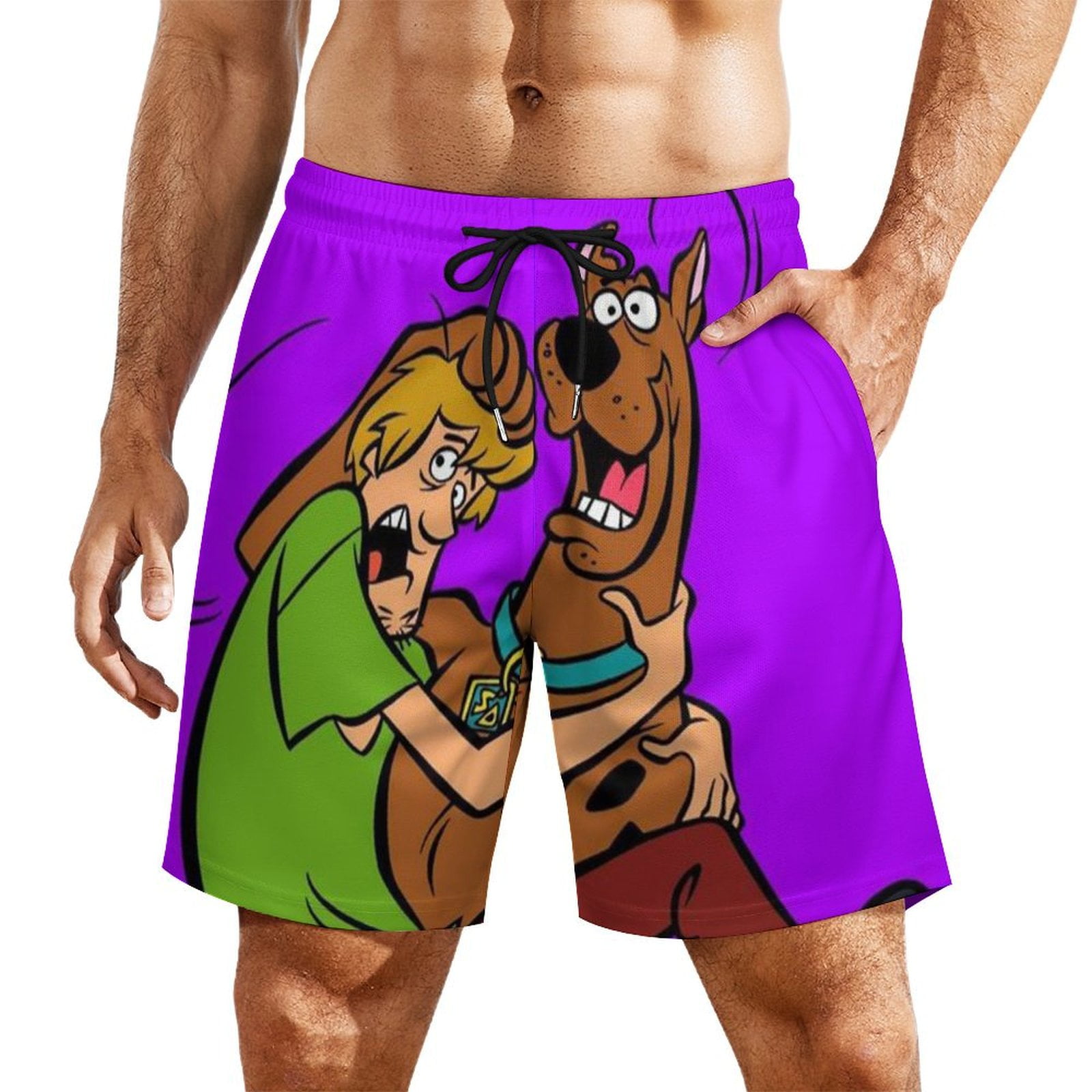 Scooby Doo Shaggy Mens Board Shorts Summer Swim Trunks Quick Dry Beach ...