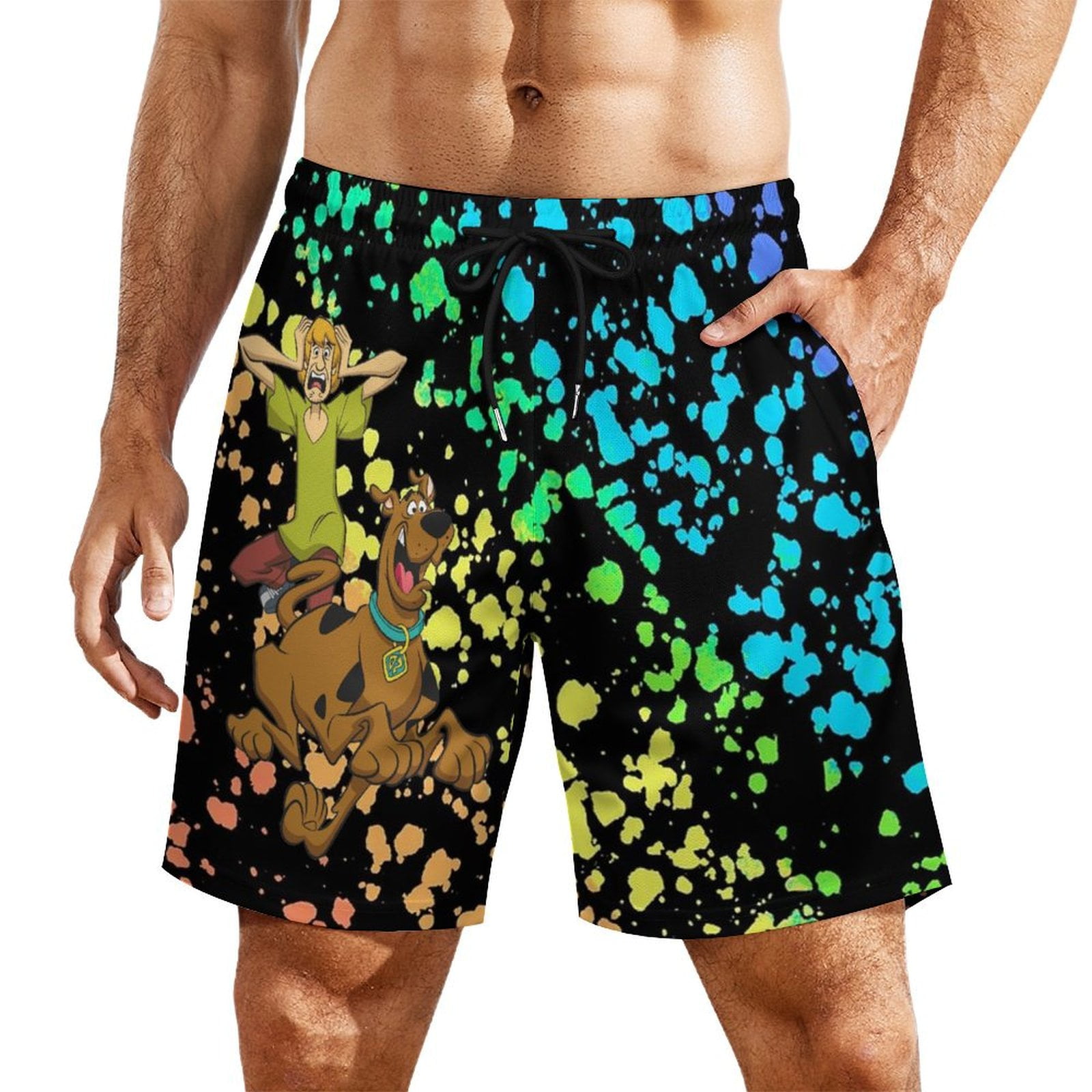 Scooby Doo Shaggy Mens Board Shorts Summer Swim Trunks Quick Dry Beach ...
