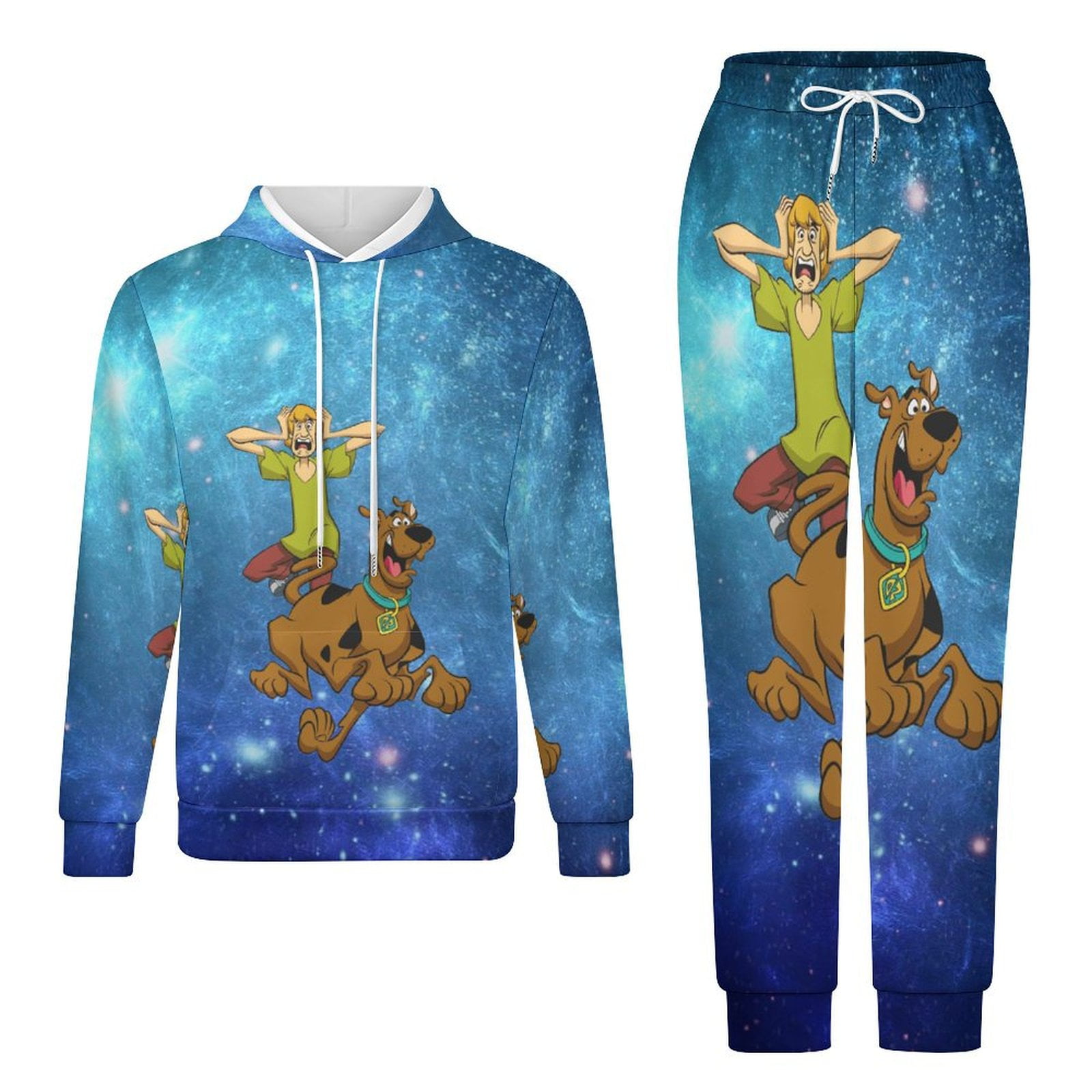 Scooby Doo Shaggy Unisex Hoodies And Sweatpants Set Sweatshirts Jogger ...