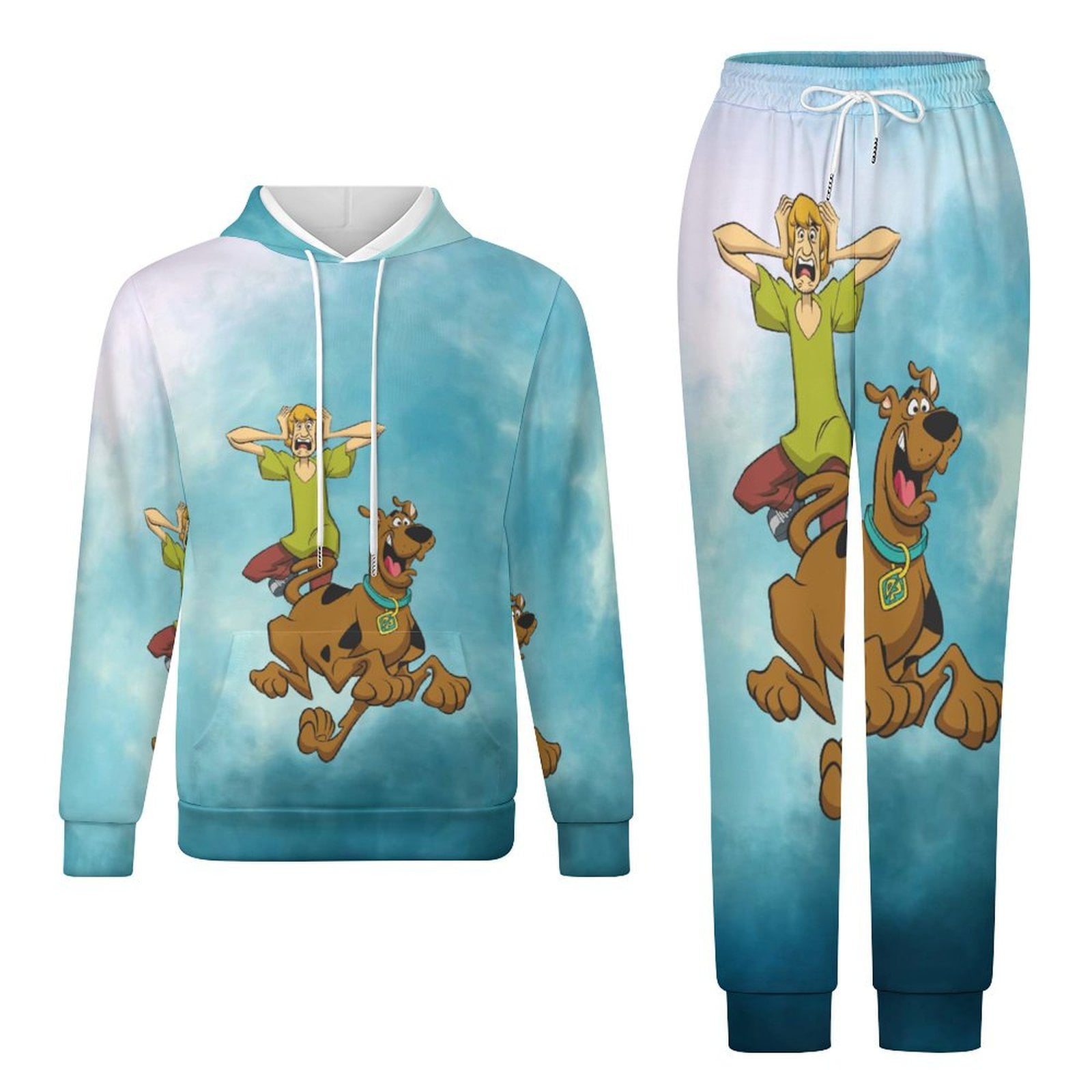 Scooby Doo Shaggy Unisex Hoodies And Sweatpants Set Sweatshirts Jogger ...