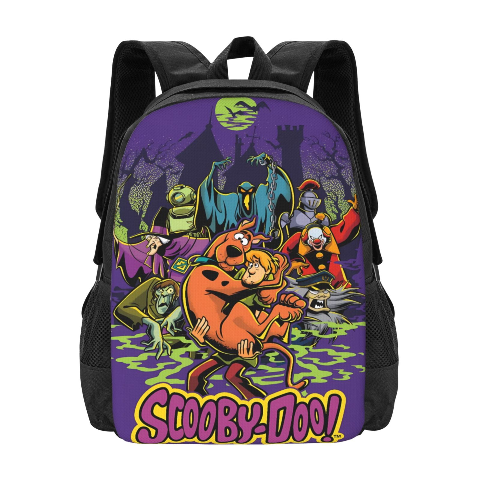 Scooby Doo Simple Large Capacity Black Backpack With Double Zipper Bag ...