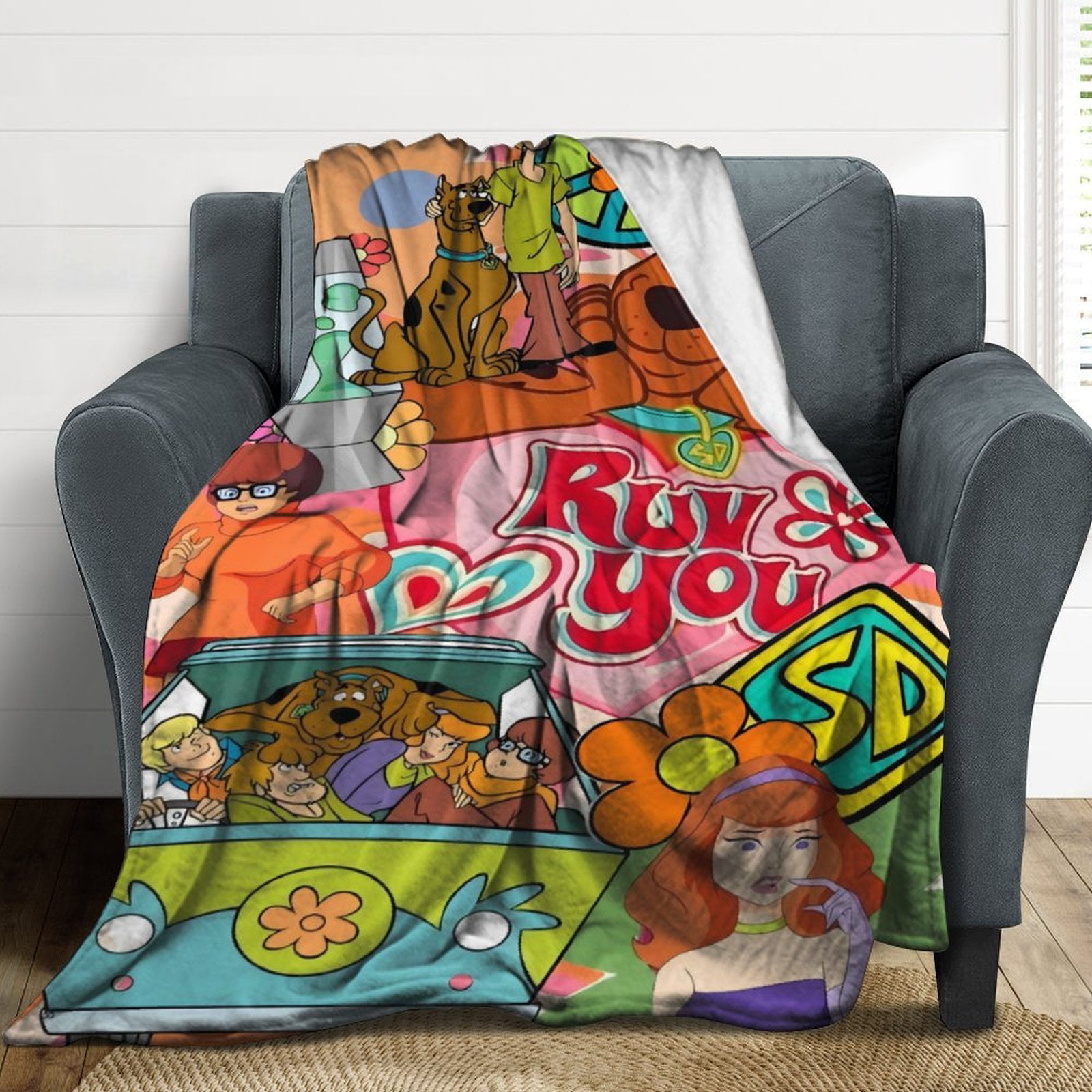 Scooby-Doo Soft and comfortable throw blanket for sofa and bed ...