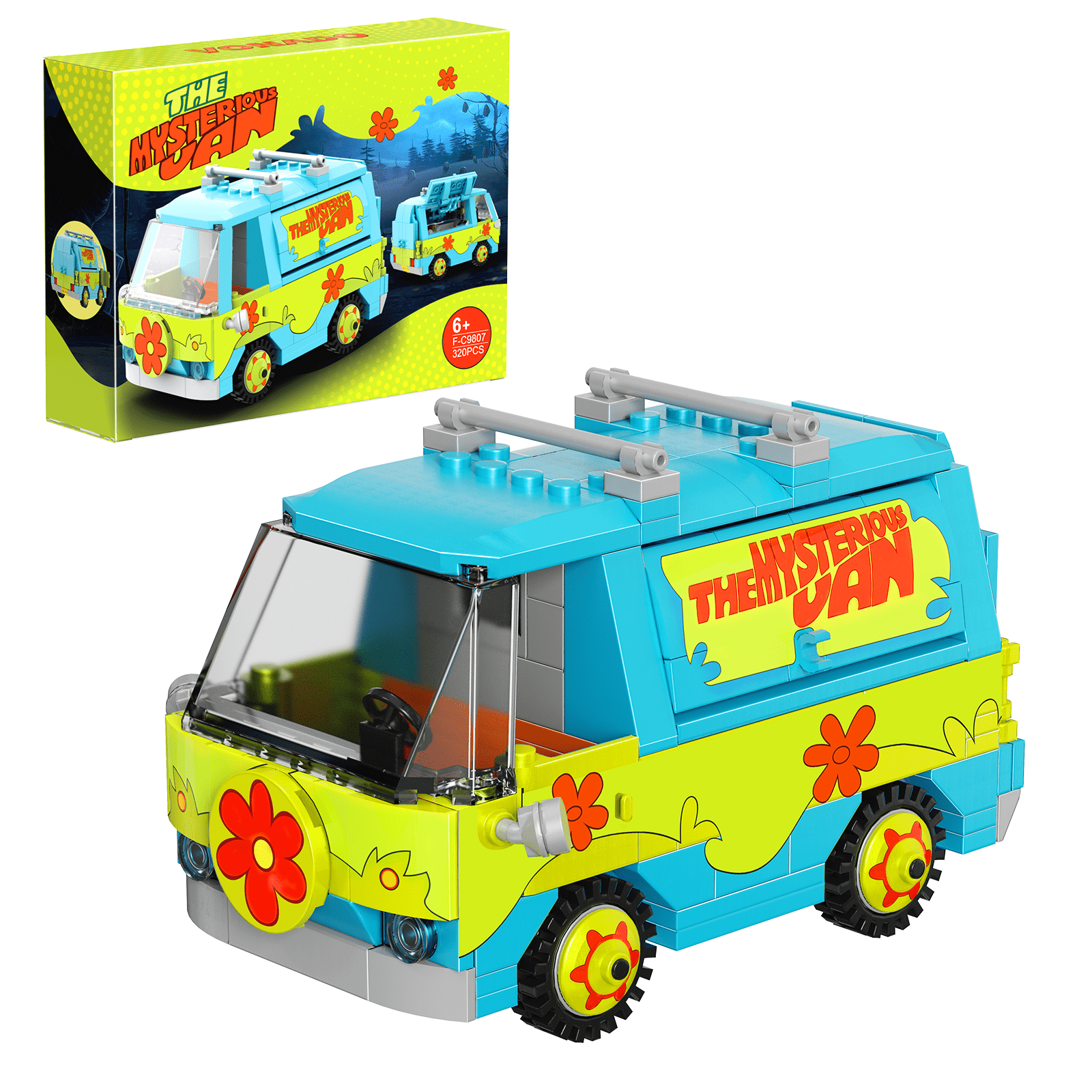 Scooby Doo The Mysterty Van Building Set Panel Van Cartoon Vehicle Car ...