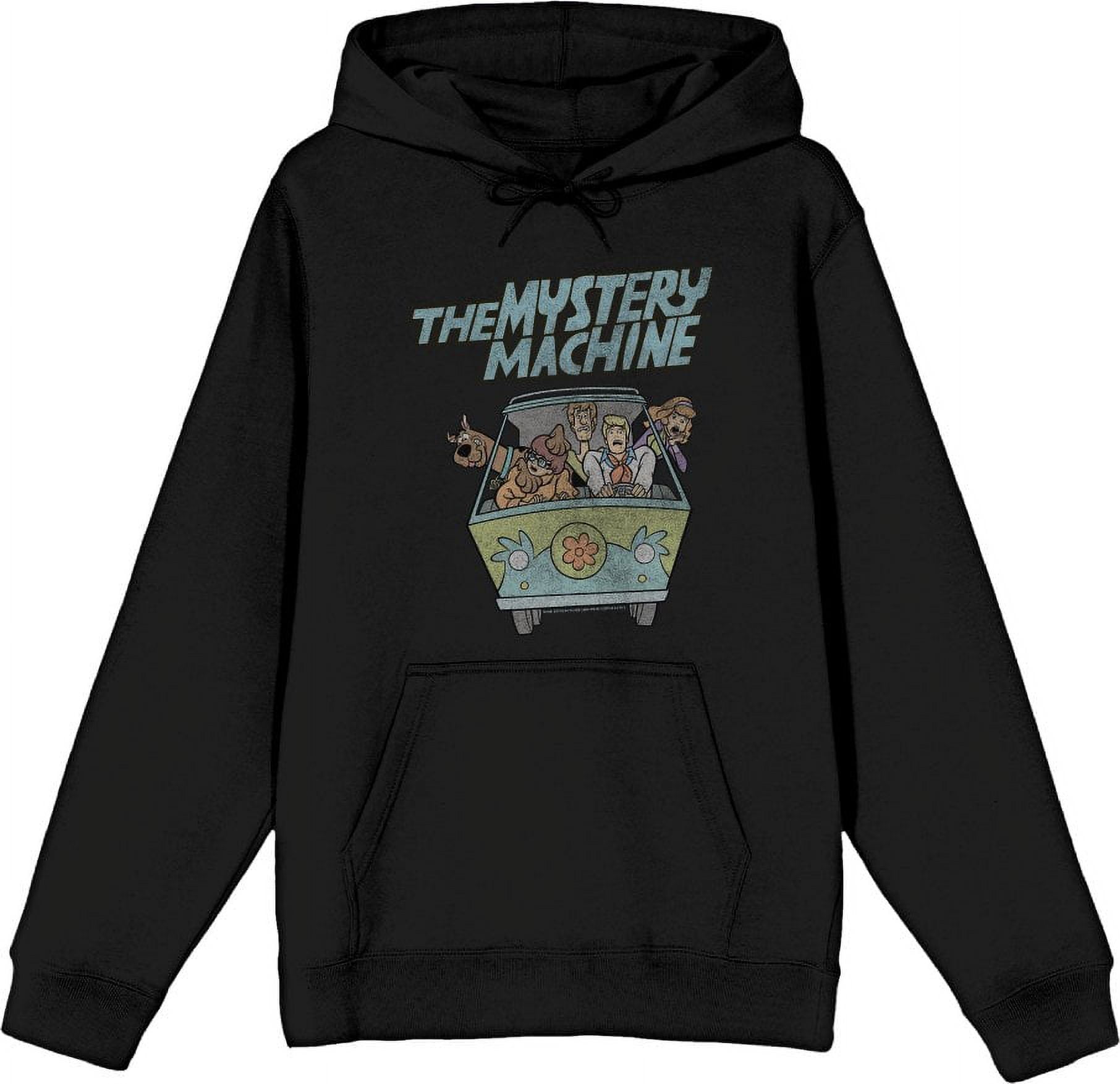 Scooby Doo The Mystery Machine Adult Black Long Sleeve Hoodie-XXL ...