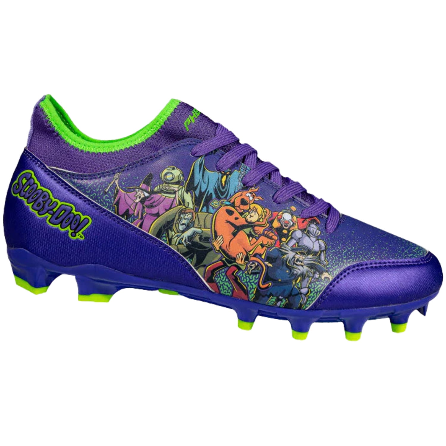 Scooby-Doo 'Unmasked' Purple Youth Football Cleats - Velocity 3.0 by ...